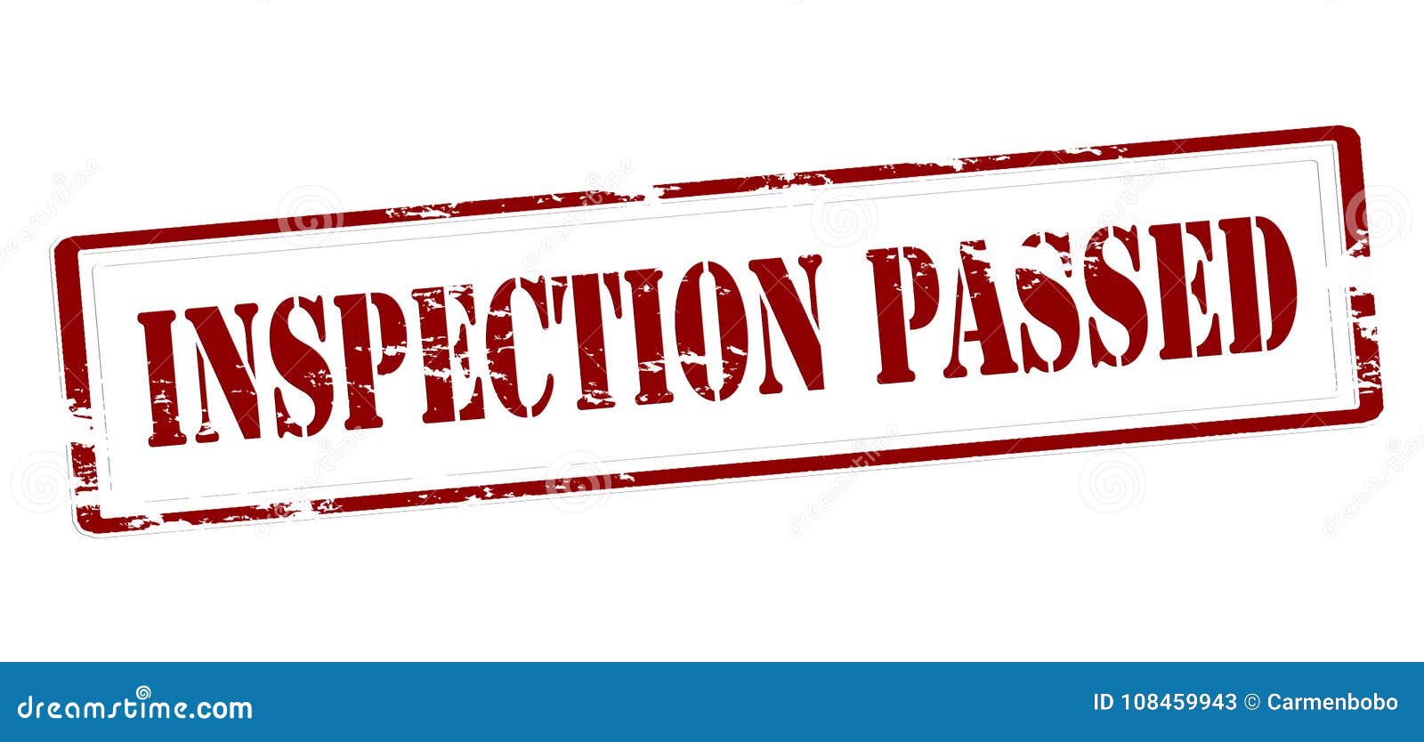 Inspection passed stock illustration. Illustration of concept - 108459943