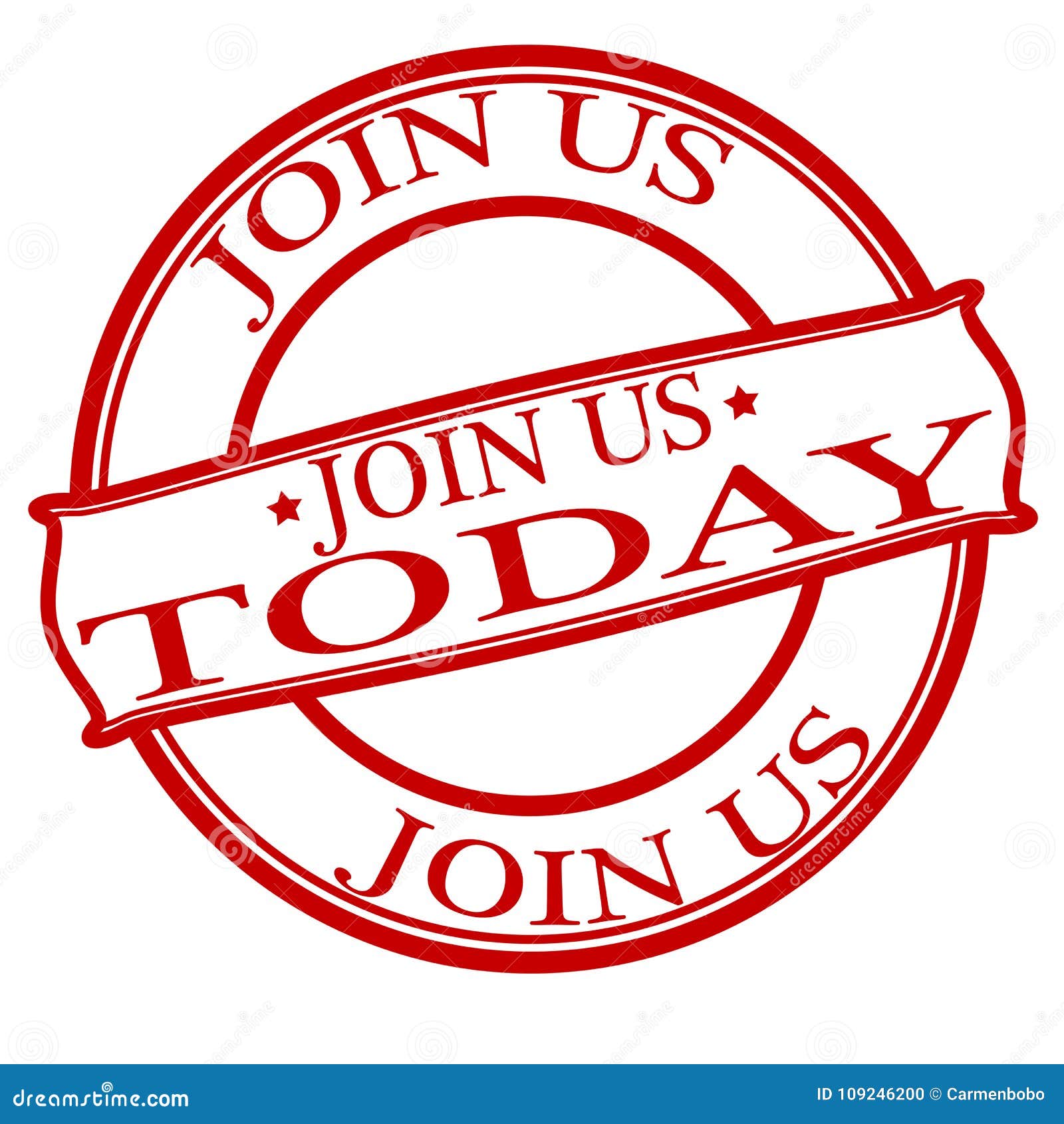 Join us today stock illustration. Illustration of sign - 109246200