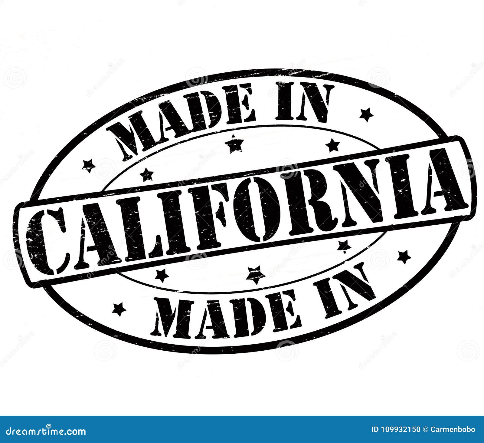 Made in California stock illustration. Illustration of symbol - 109932150