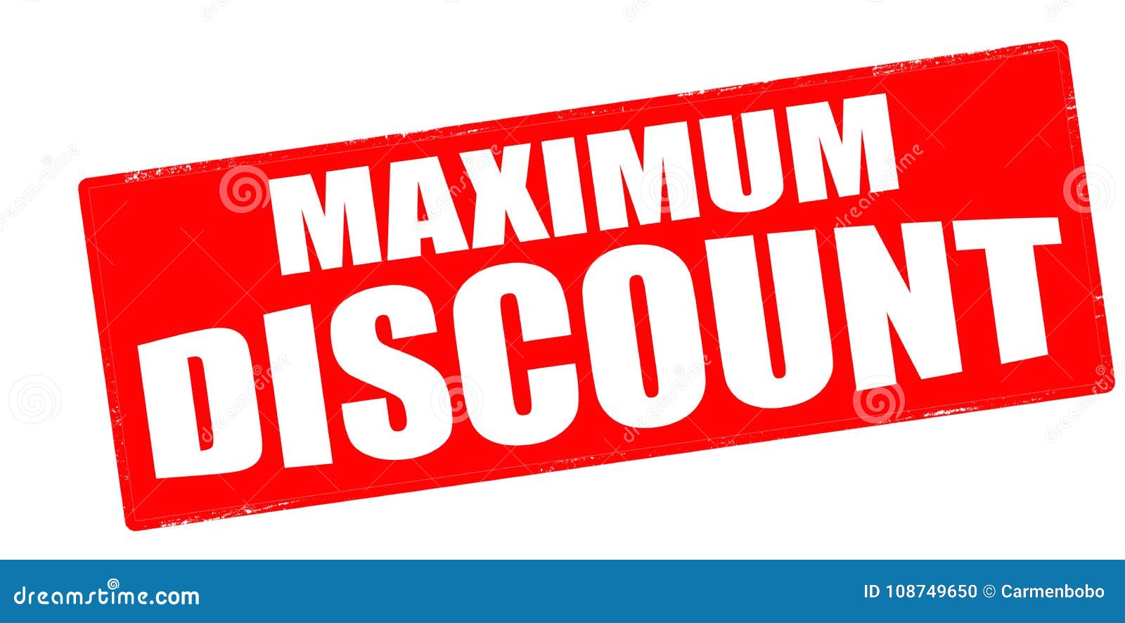 Maximum discount stock illustration. Illustration of maximum - 108749650