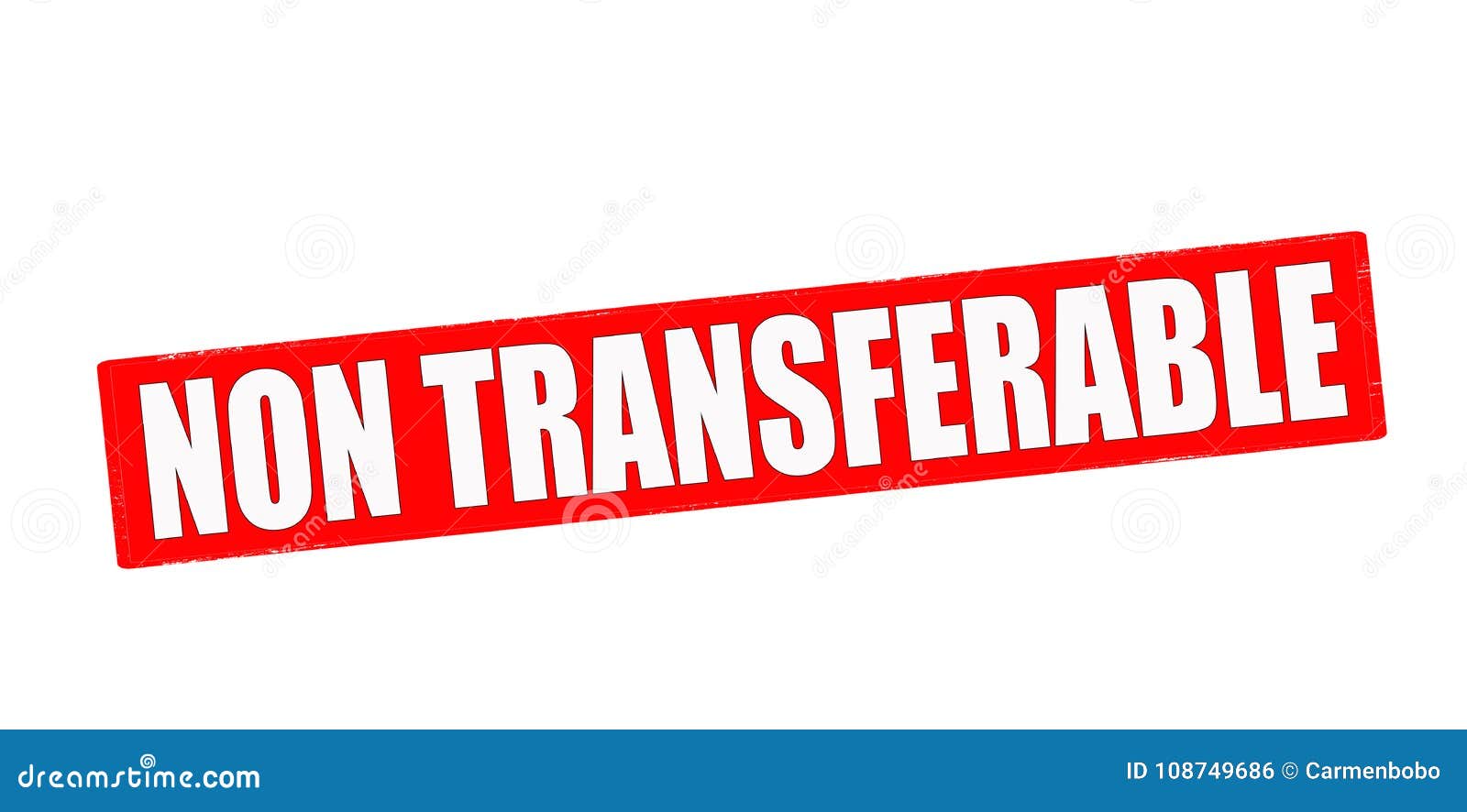 Non transferable stock illustration. Illustration of symbol - 108749686