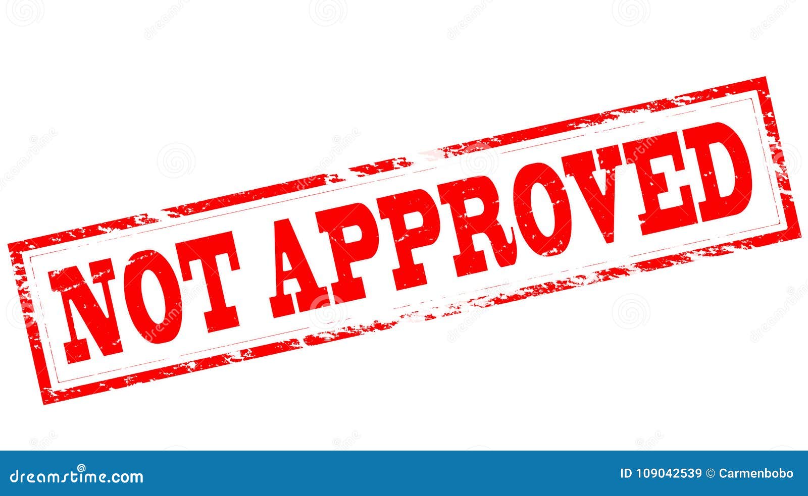 Not approved stock illustration. Illustration of concept - 109042539