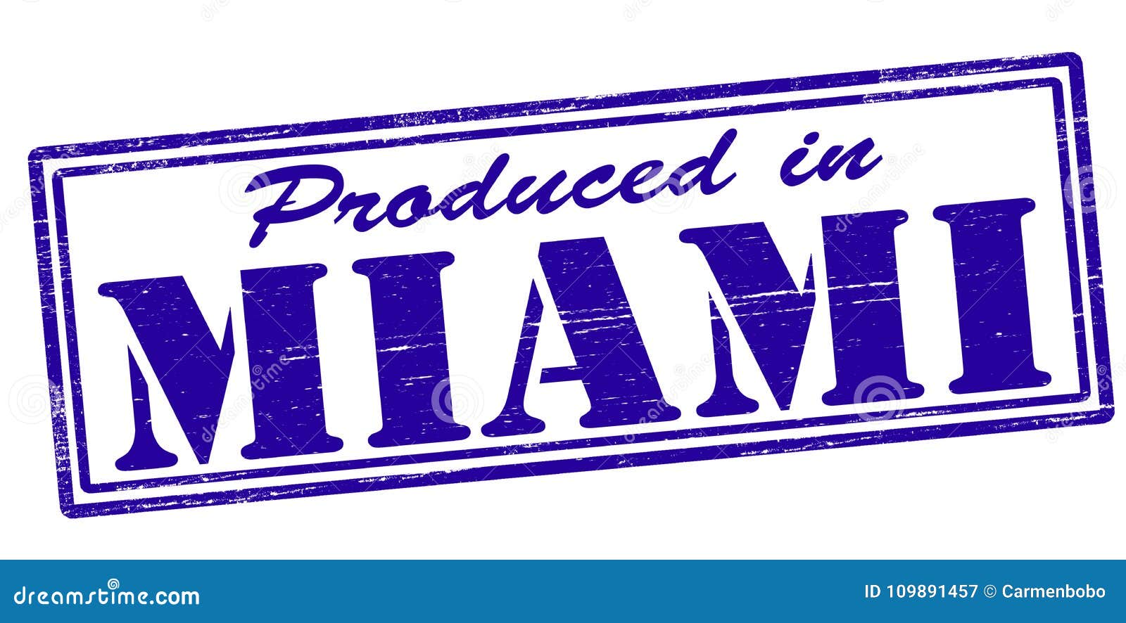 Produced in Miami stock illustration. Illustration of symbol - 109891457