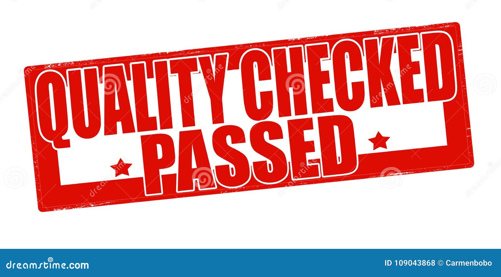 Quality checked passed stock illustration. Illustration of rubber ...