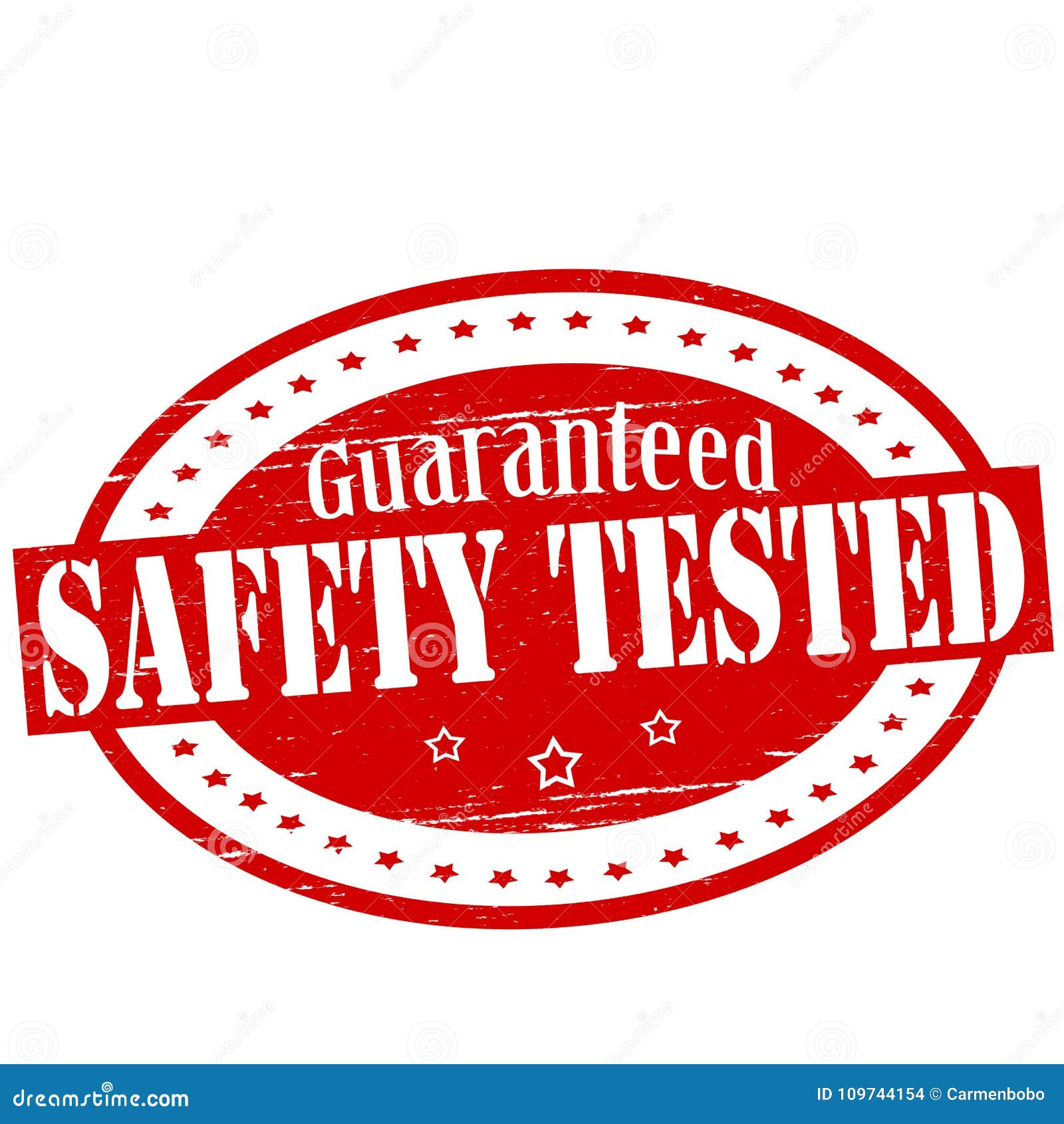 Savety tested stock illustration. Illustration of stamp - 109744154