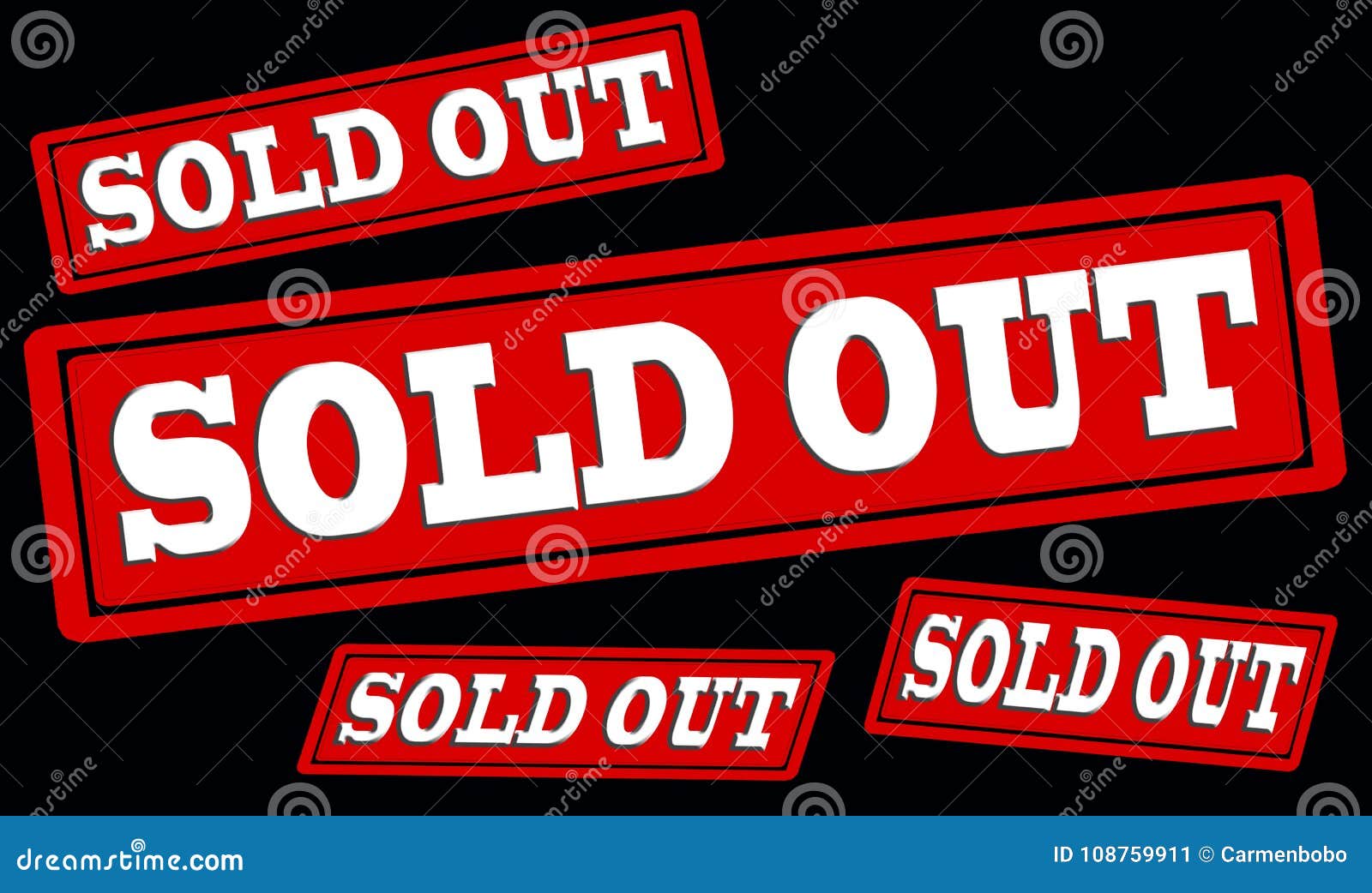Sold out stock illustration. Illustration of sold, sign - 108759911