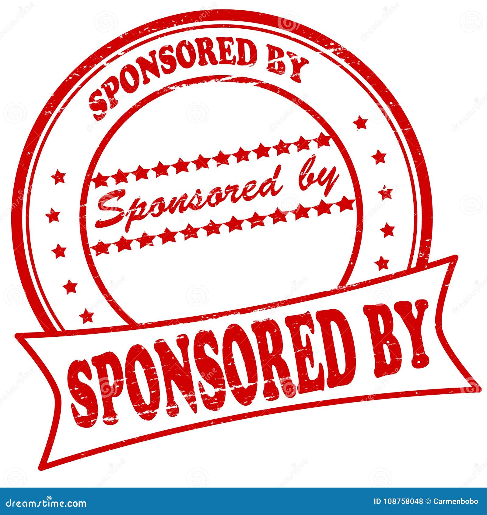 Sponsored by stock illustration. Illustration of miscellaneous - 108758048