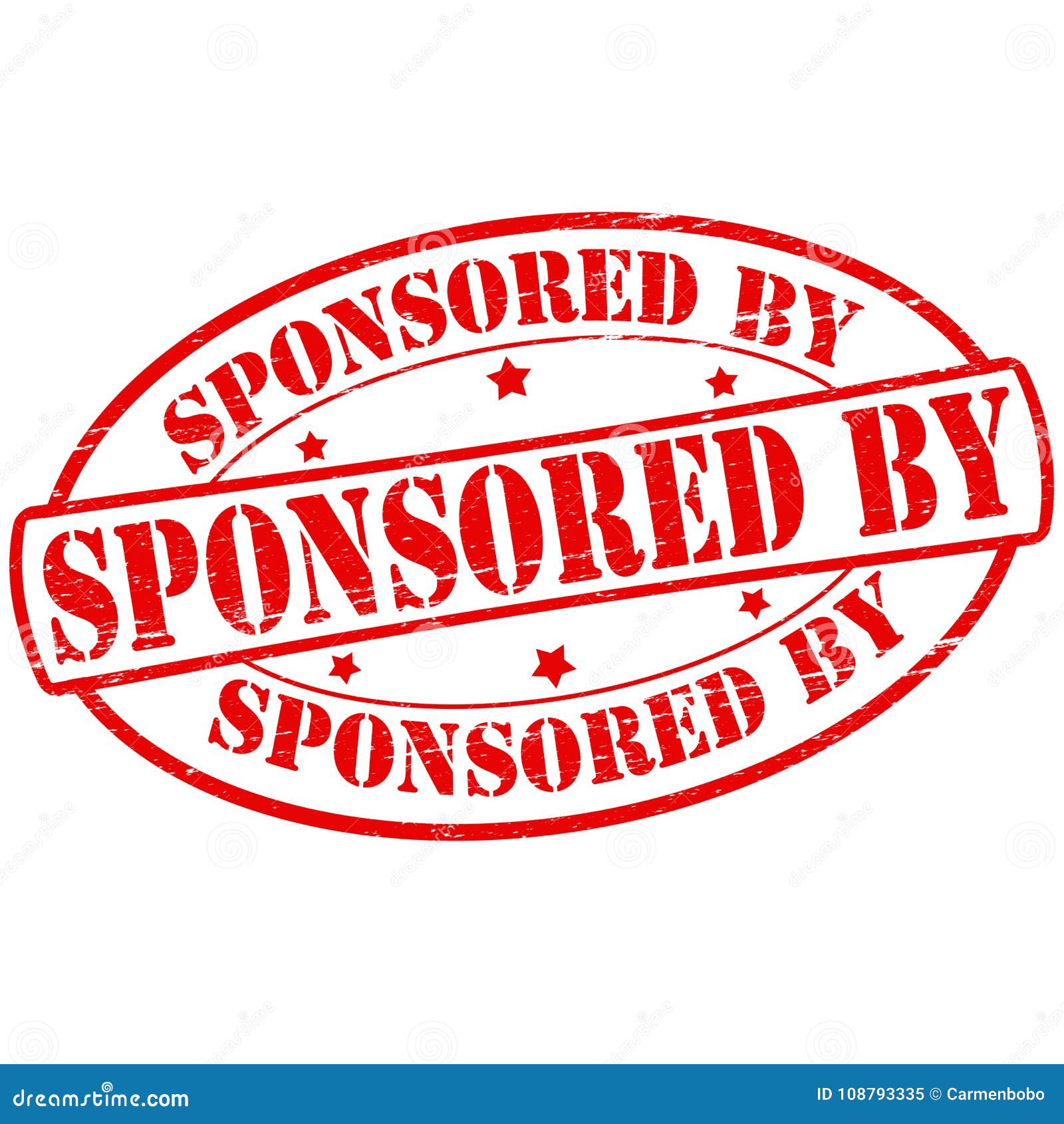 Sponsored by stock illustration. Illustration of miscellaneous - 108793335