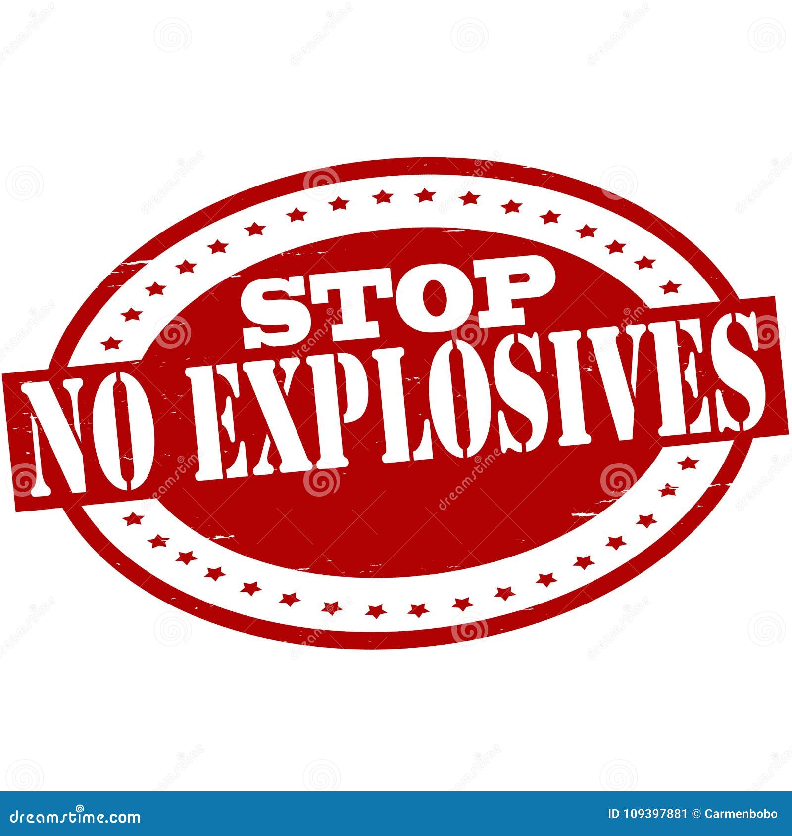 Stop no explosives stock illustration. Illustration of symbol - 109397881