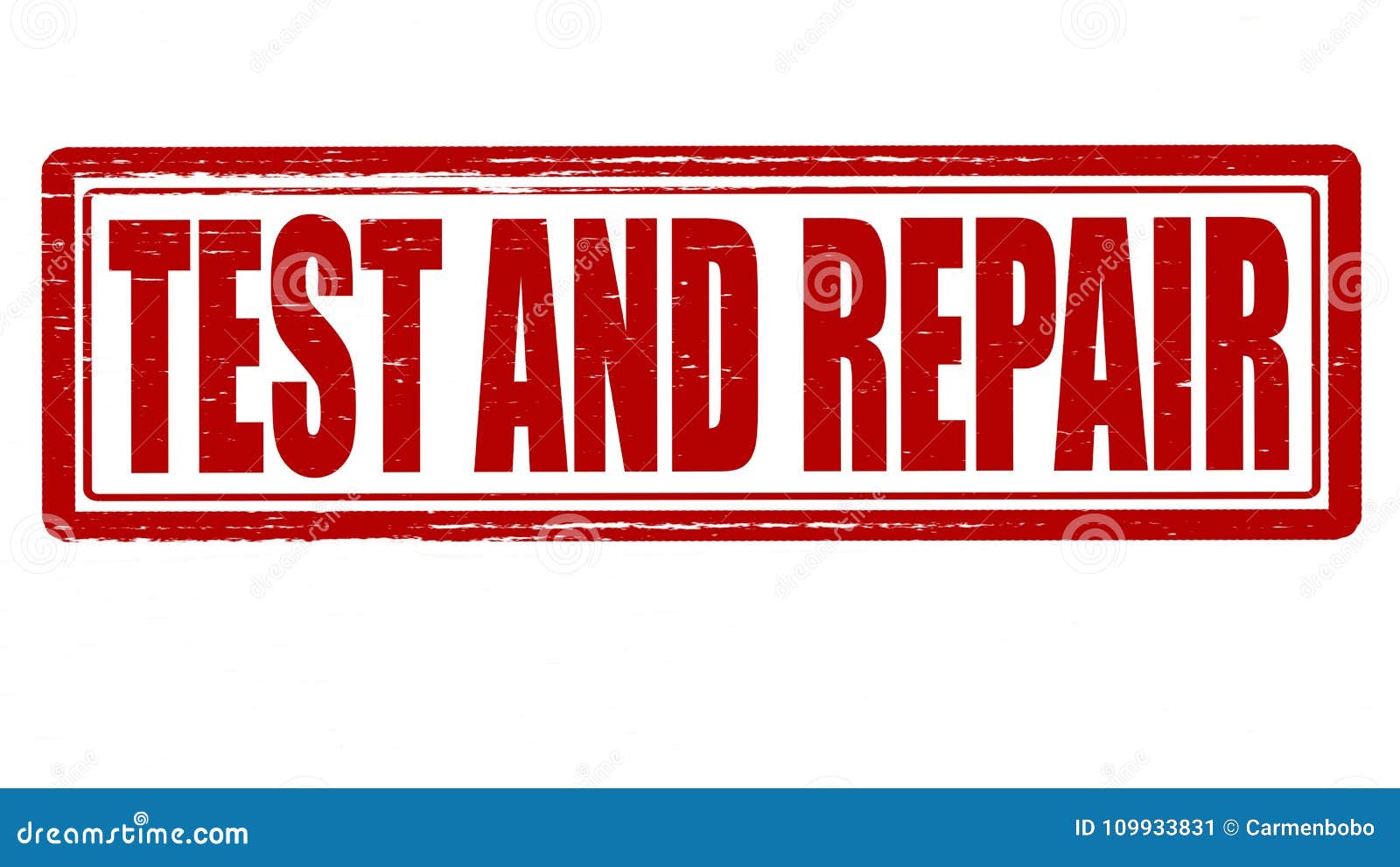 Test and repair stock illustration. Illustration of sign - 109933831