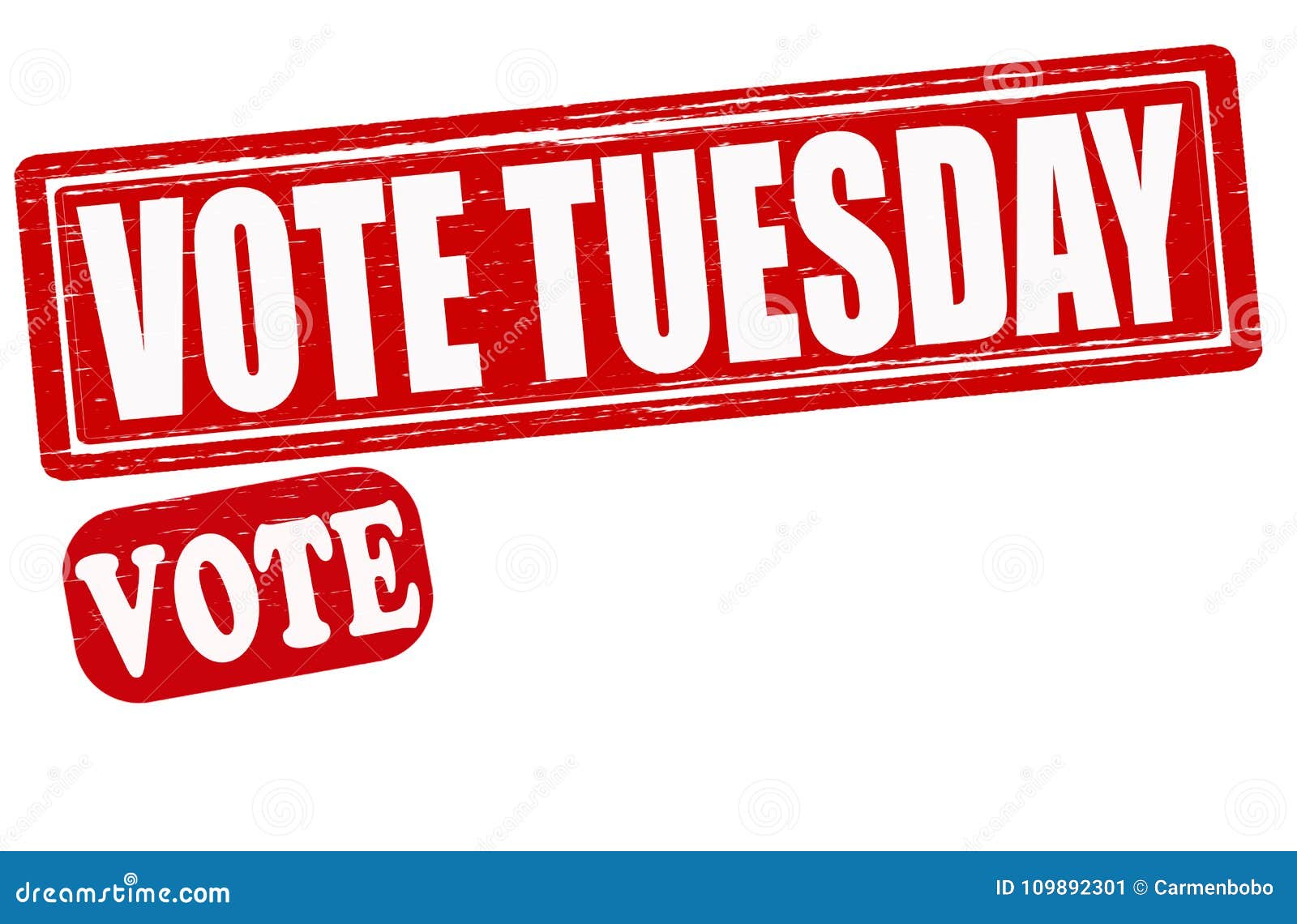 Vote Tuesday stock illustration. Illustration of voting - 109892301