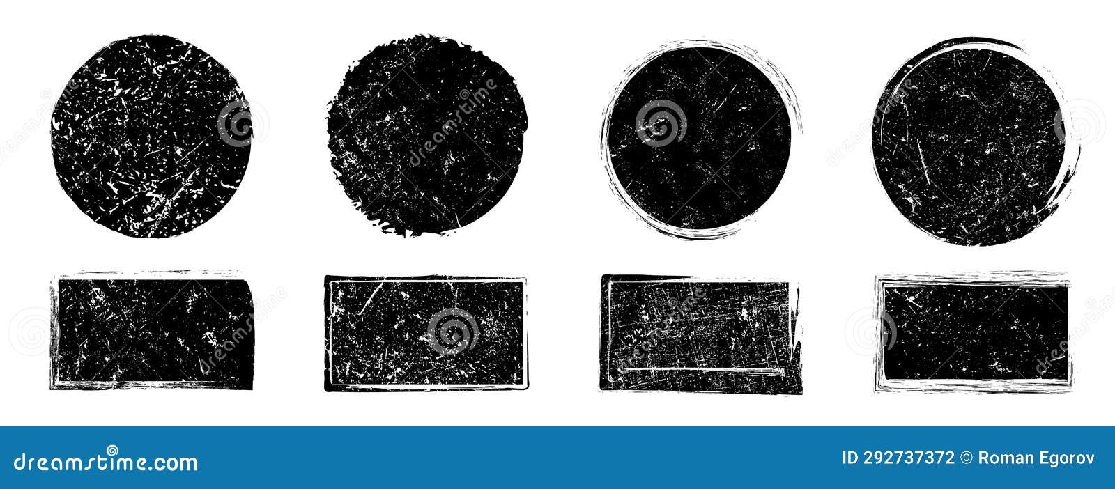 Stamp Texture. Circle Distress Ink Shape. Certificate Badge. Round ...