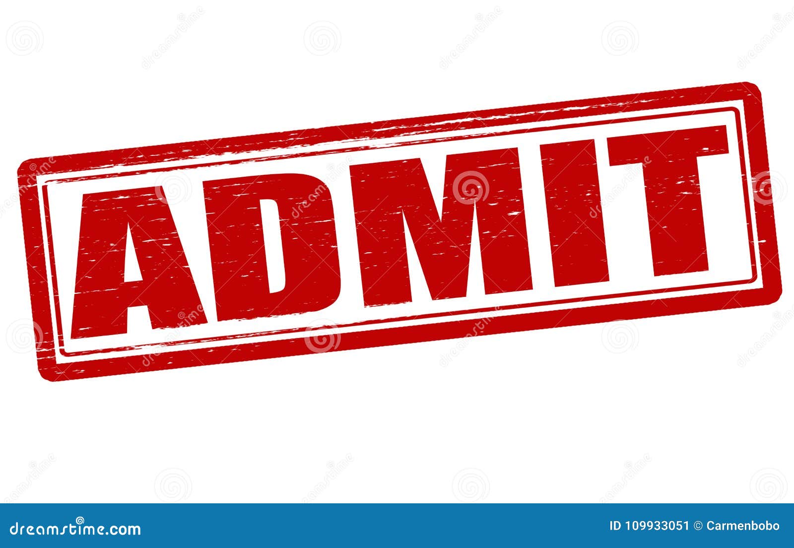 Admit stock illustration. Illustration of sign, rectangular - 109933051