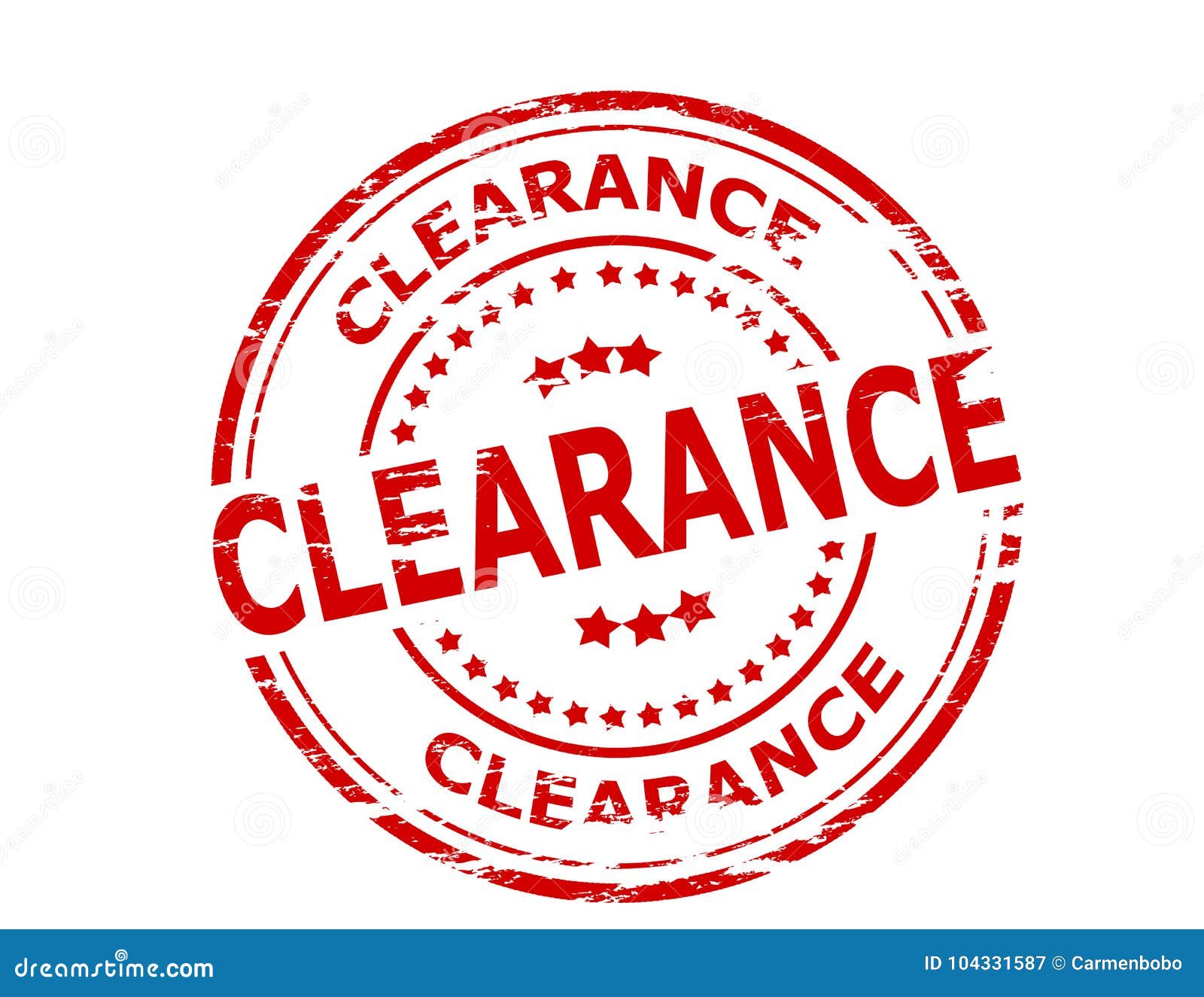 Clearance stock vector. Illustration of symbol, stars - 104331587