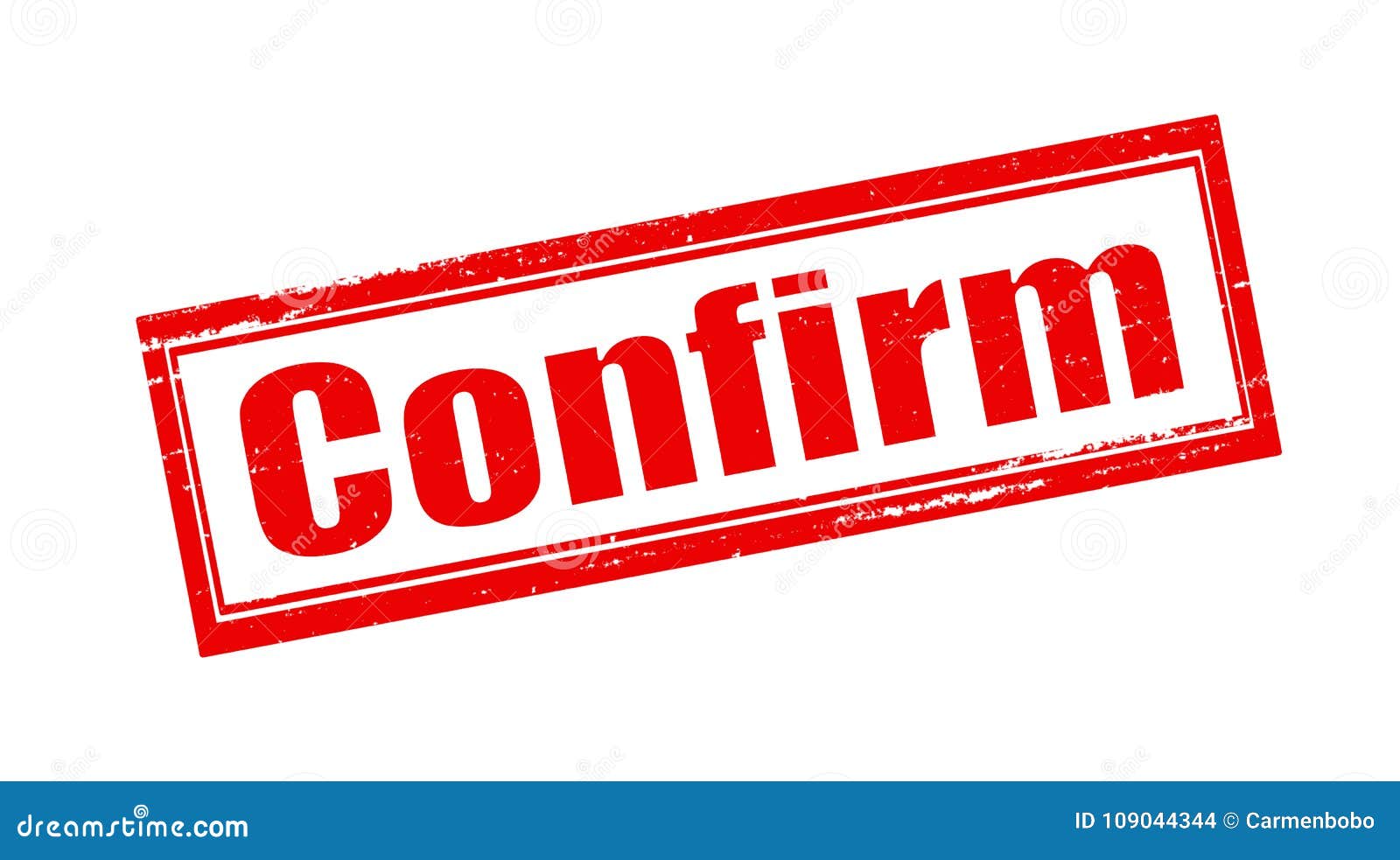Confirm stock illustration. Illustration of rectangular - 109044344