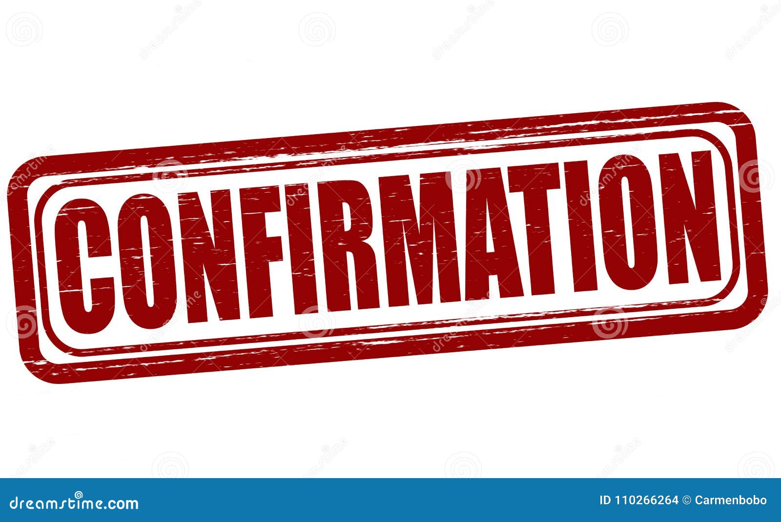 Confirmation stock illustration. Illustration of sanction - 110266264