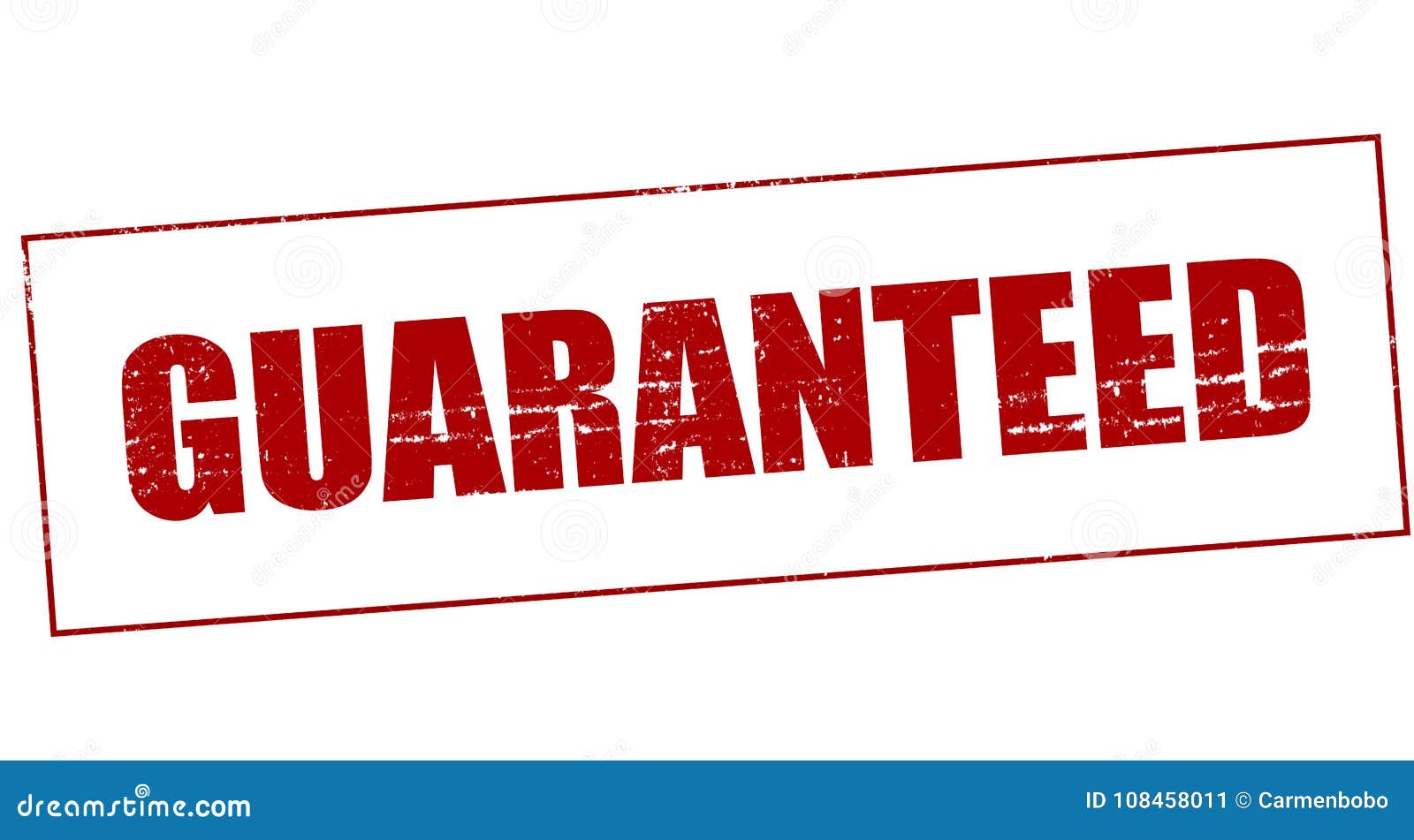 Guaranteed stock illustration. Illustration of concept - 108458011