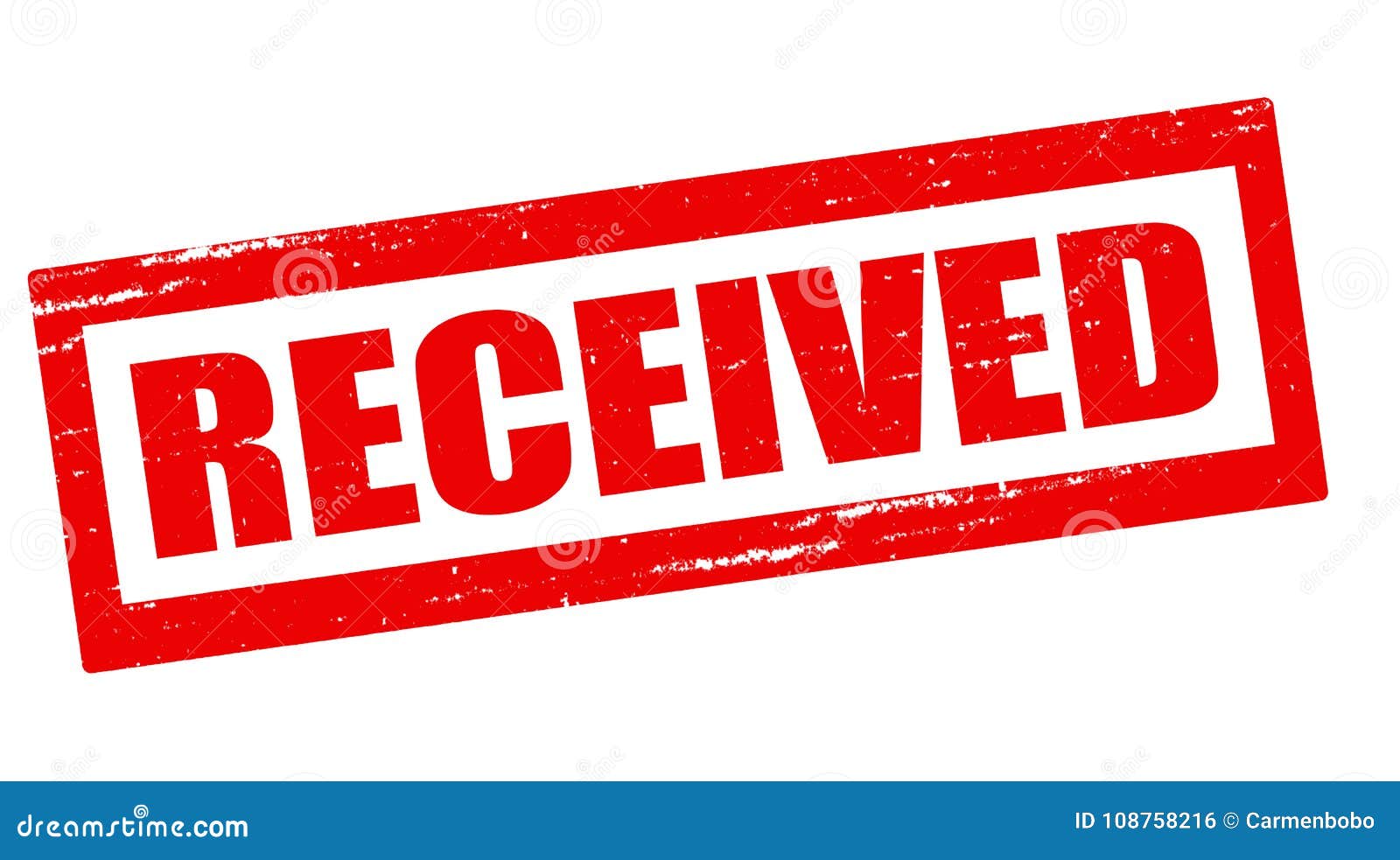 Received stock illustration. Illustration of symbol - 108758216