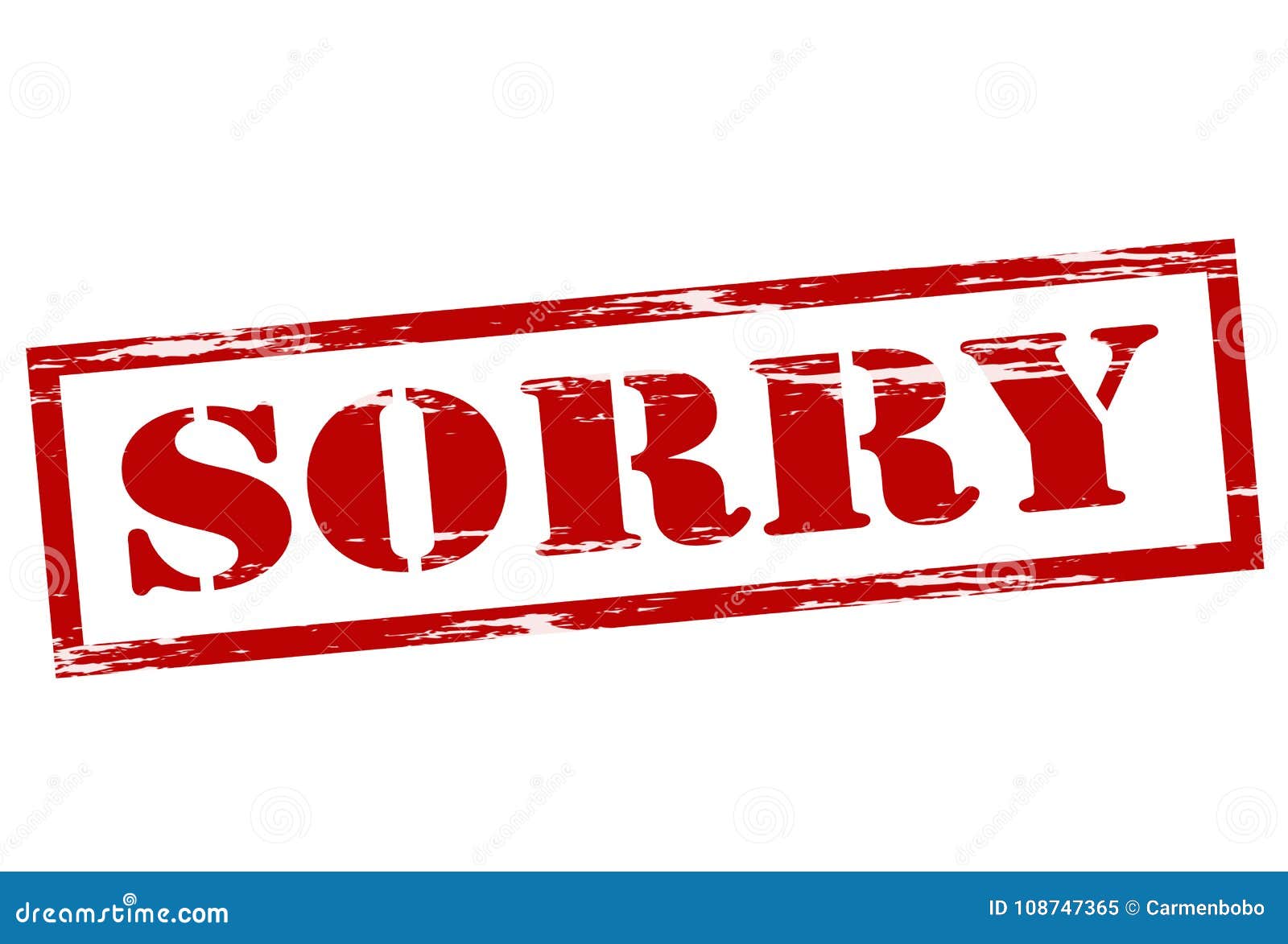 Sorry stock illustration. Illustration of concept, symbol - 108747365