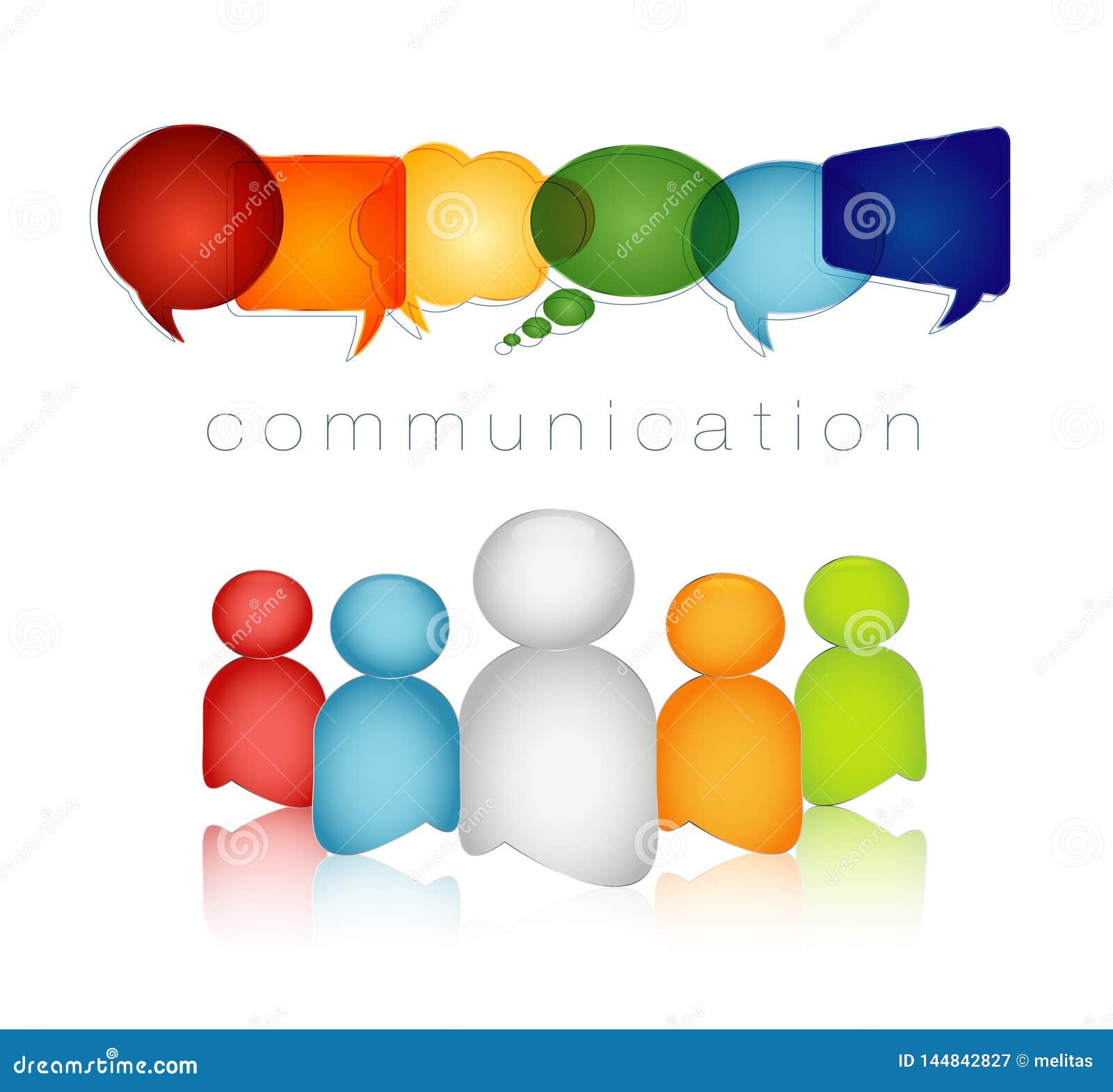 Isolated Speech Bubble Rainbow Colors. Communication Text. Network ...