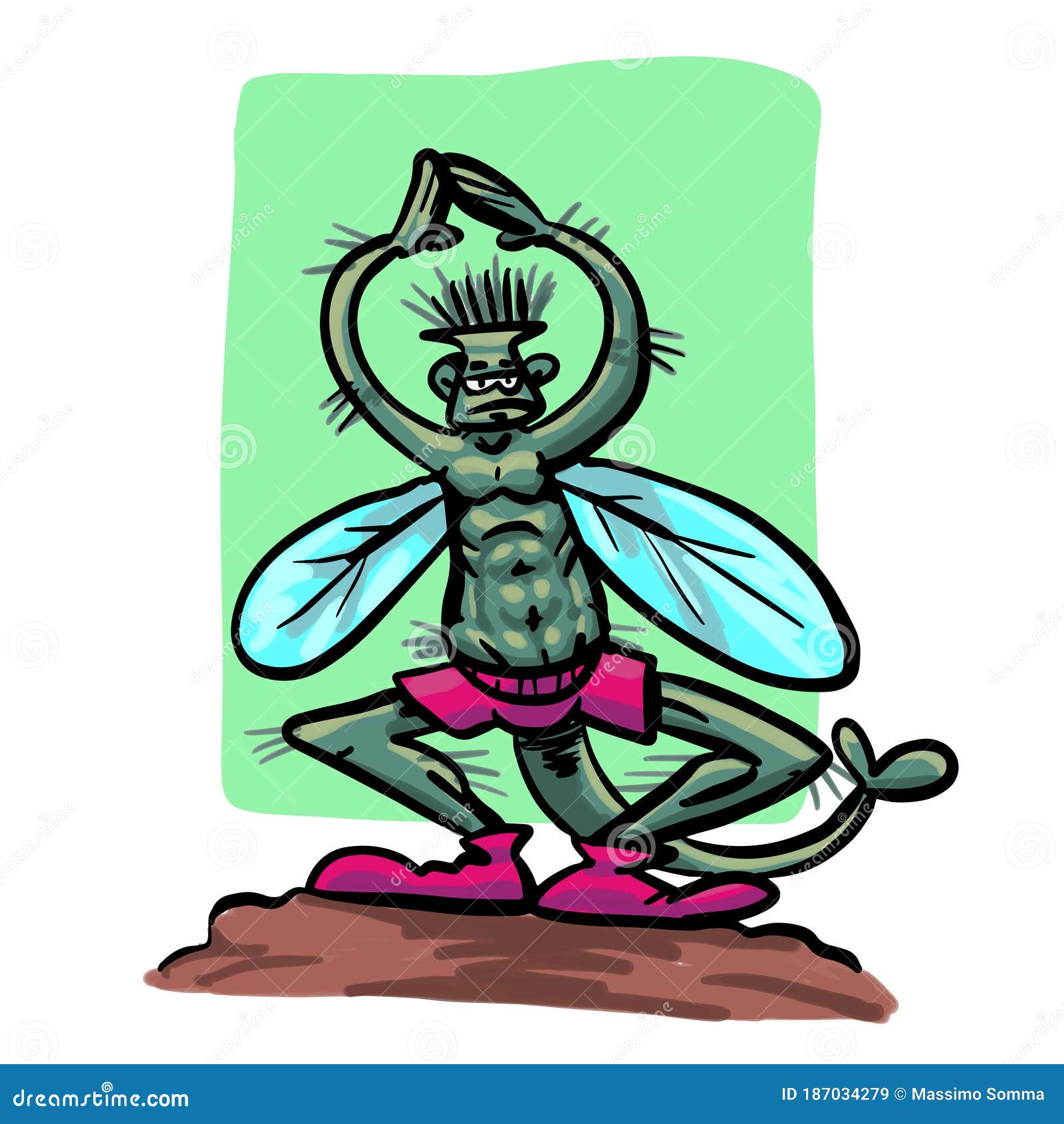 The Fly Monster stock vector. Illustration of green - 187034279