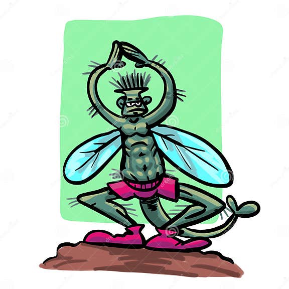 The Fly Monster stock vector. Illustration of green - 187034279