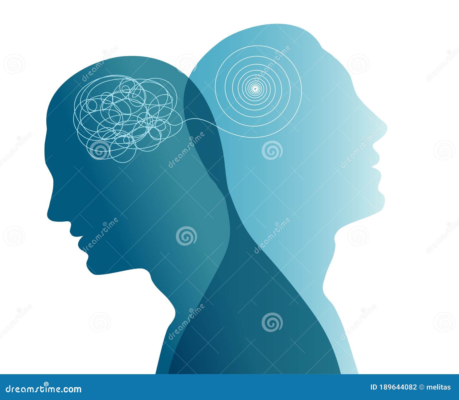 Metaphor Bipolar Disorder Mind Mental. Double Face. Split Personality ...