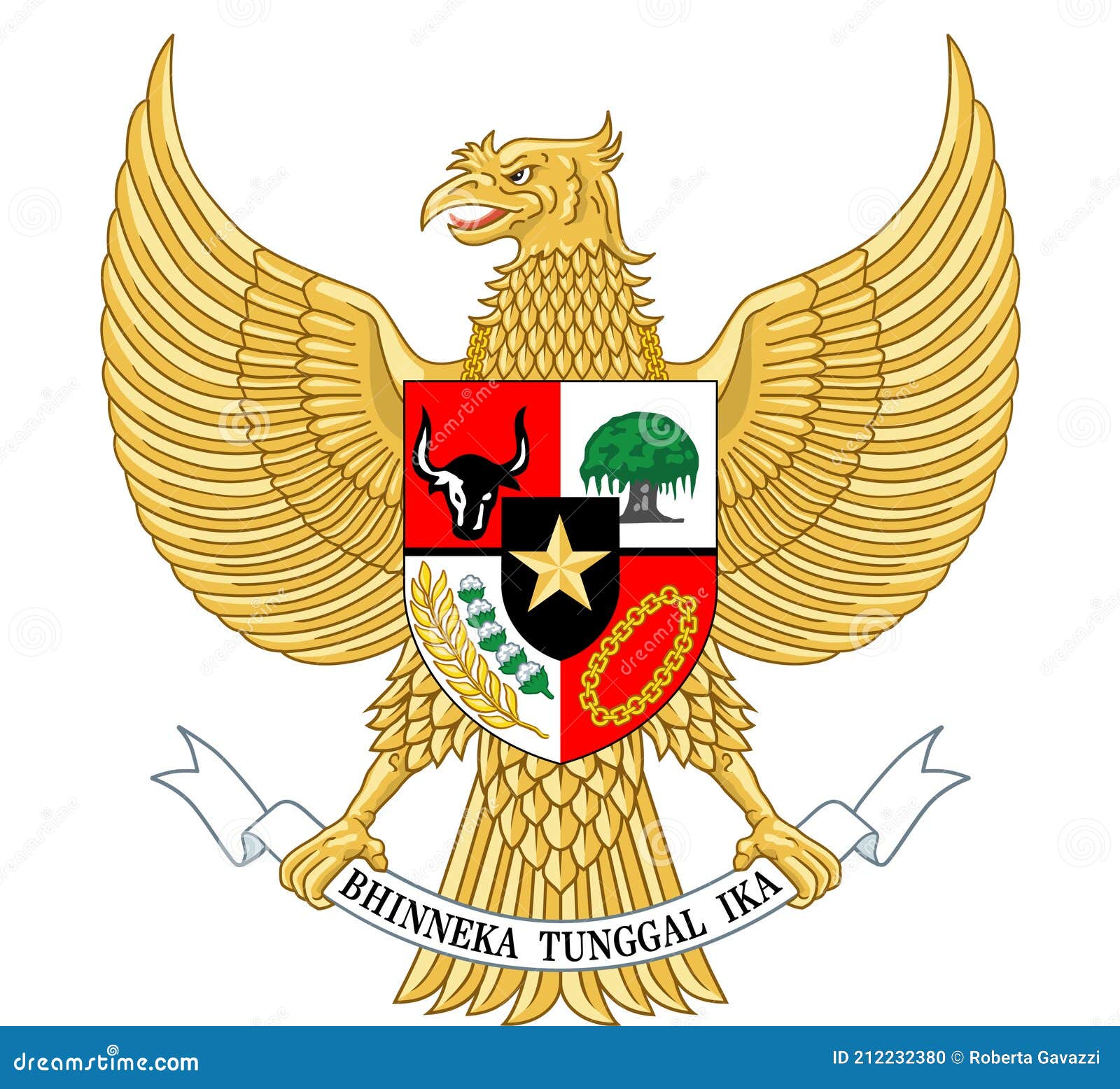 Garuda Emblem Logo Vector.Simple Thailand National Emblem.Silhouette ...