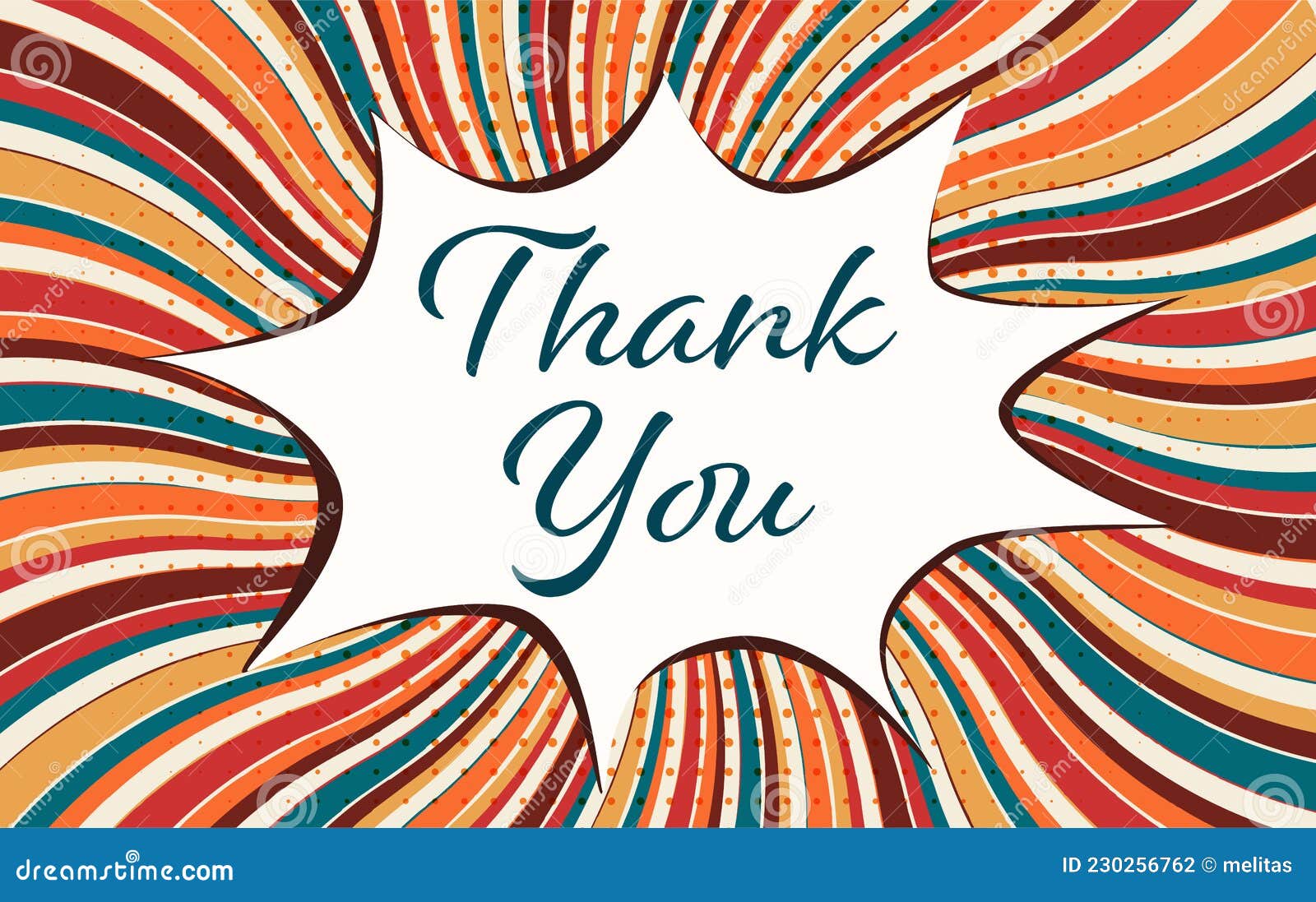 Boom or Pop Art Speech Bubble with -Thank You- Text. Concept of ...