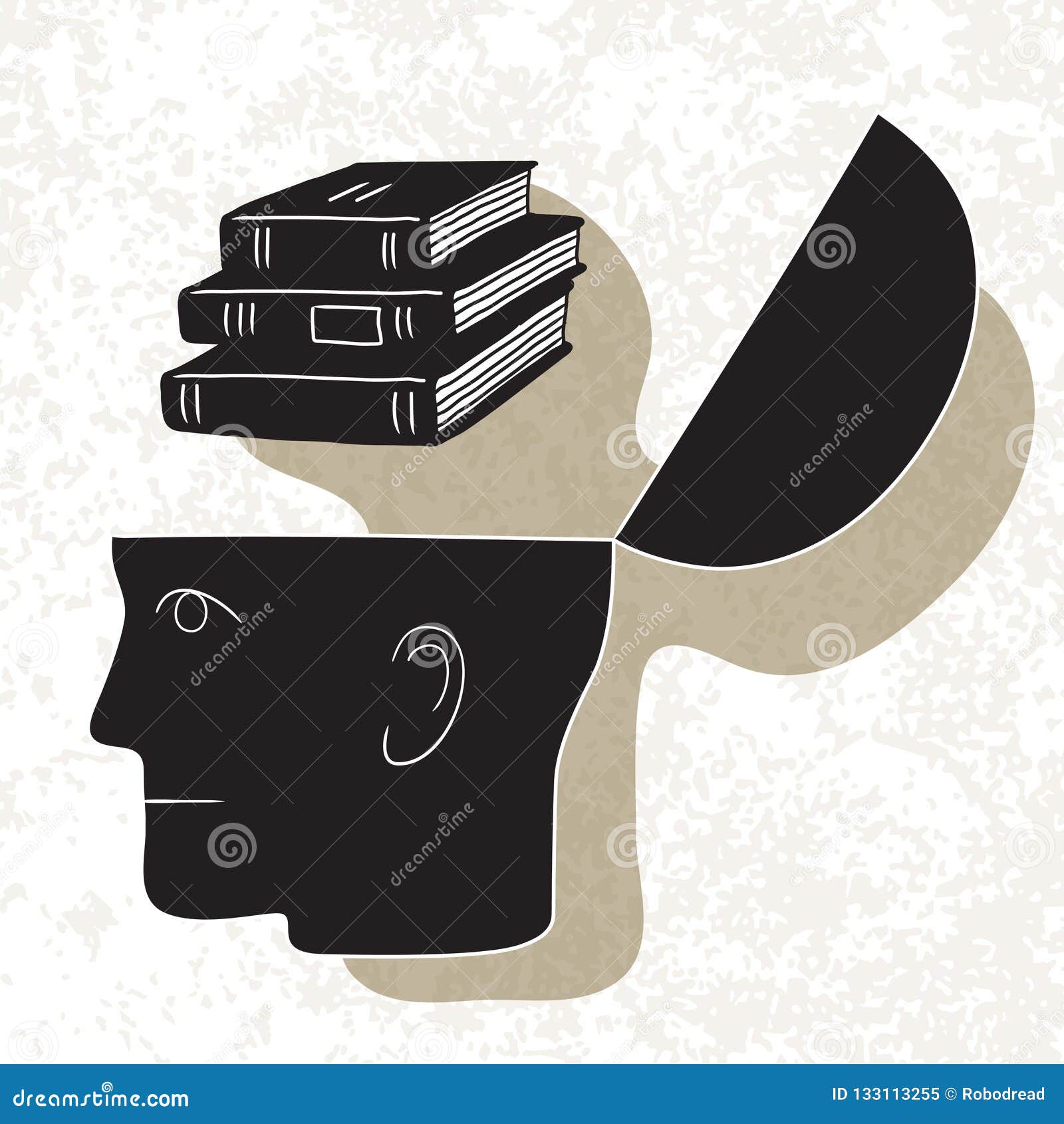 Symbolic Drawing of Head and Knowledge with Culture Stock Vector ...