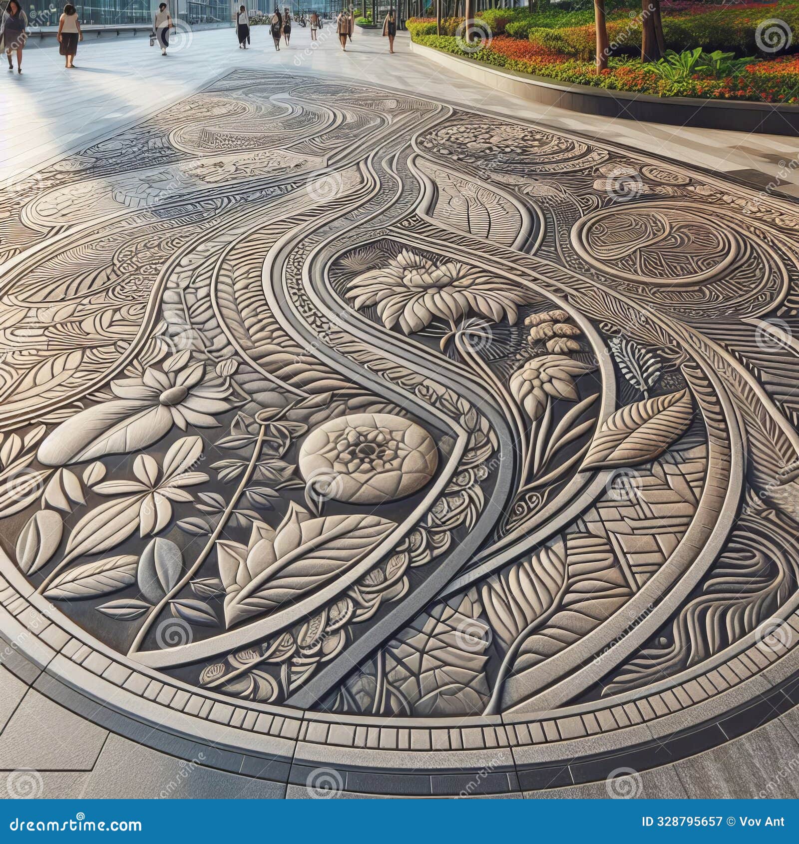 318 11 Stamped Asphalt a Decorative Surface with Patterns or Es Stock ...