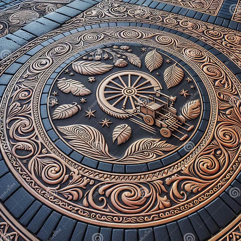 324 11 Stamped Asphalt a Decorative Surface with Patterns or Es Stock ...