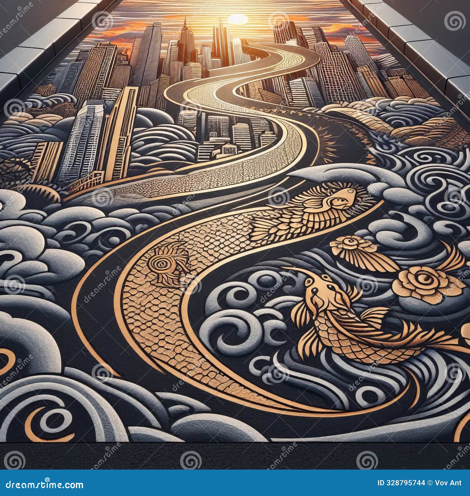 325 11 Stamped Asphalt a Decorative Surface with Patterns or Es Stock ...