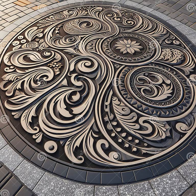 Stamped Asphalt a Decorative Surface with Patterns or Designsst Stock ...