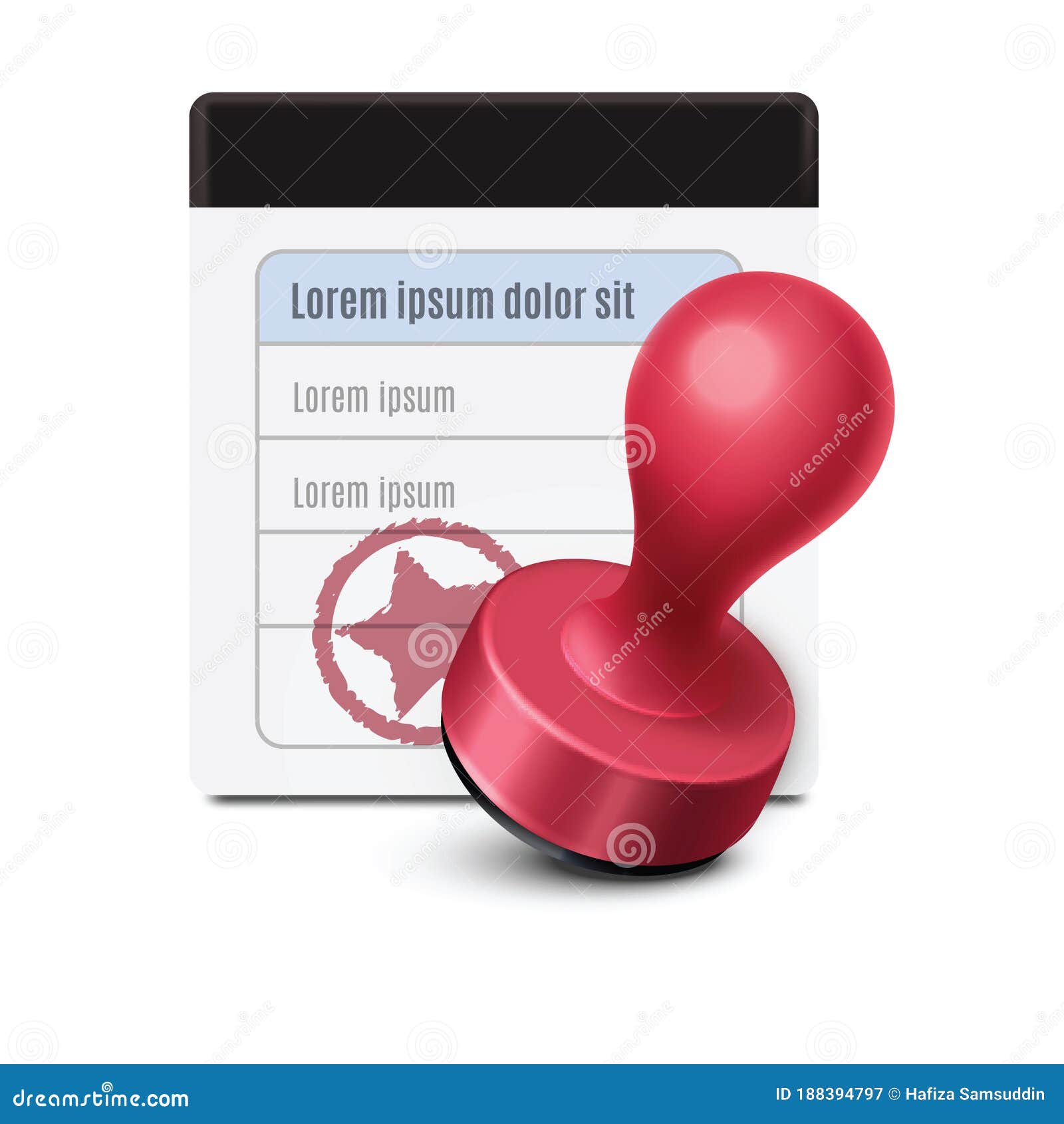 Stamped Document. Vector Illustration Decorative Design Stock Vector ...