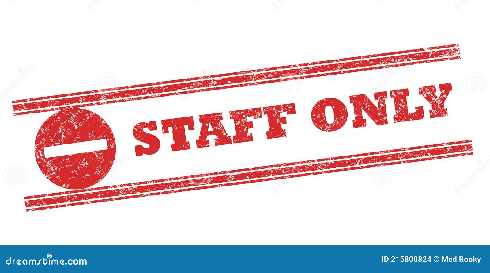 Stamped Staff only Grunge Red Rubber only Staff Stock Illustration ...