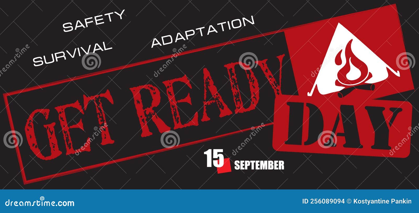 Get Ready Day stock vector. Illustration of text, adaptation - 256089094