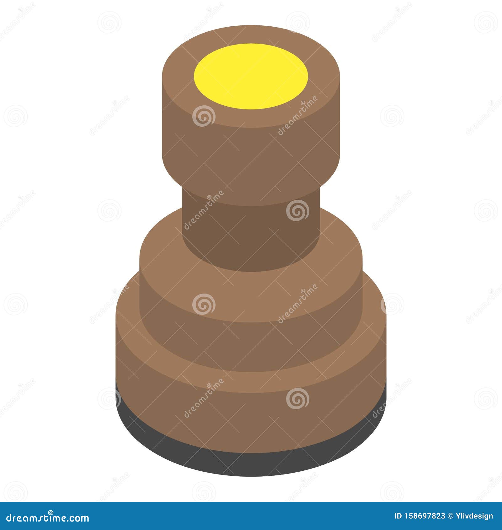 Stamper Icon, Isometric Style Stock Vector - Illustration of approval ...