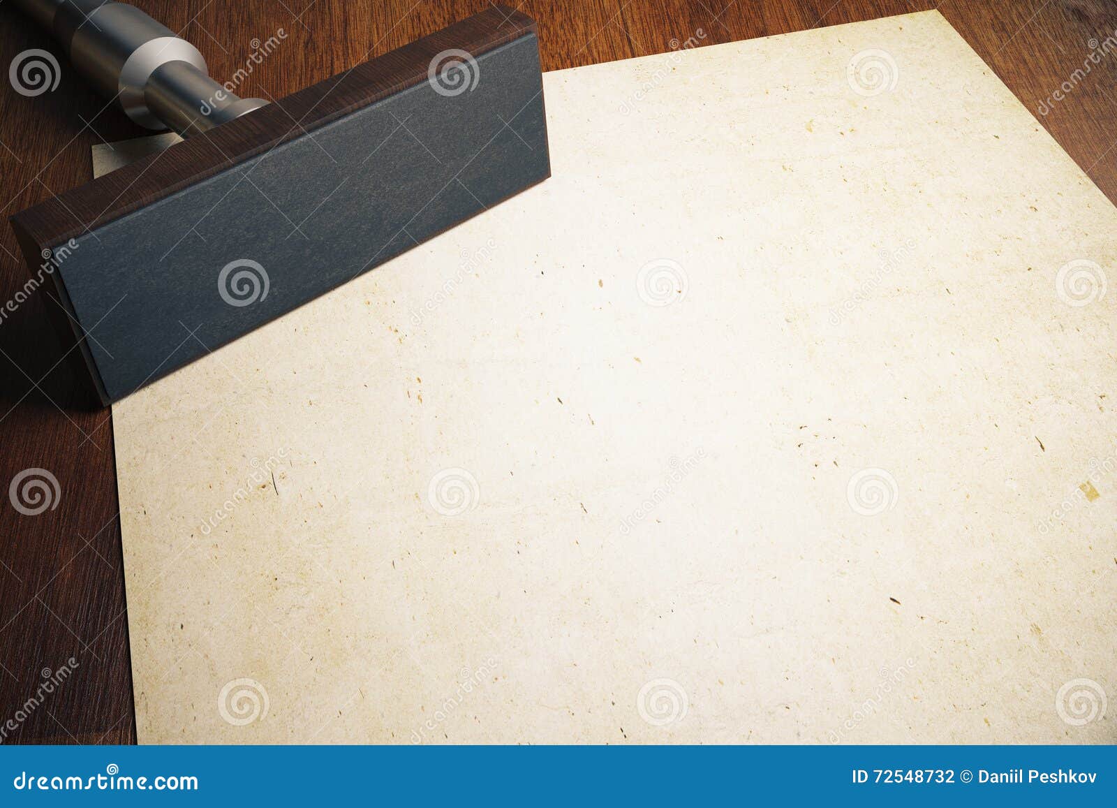 Stamper and paper sheet stock illustration. Illustration of blank ...