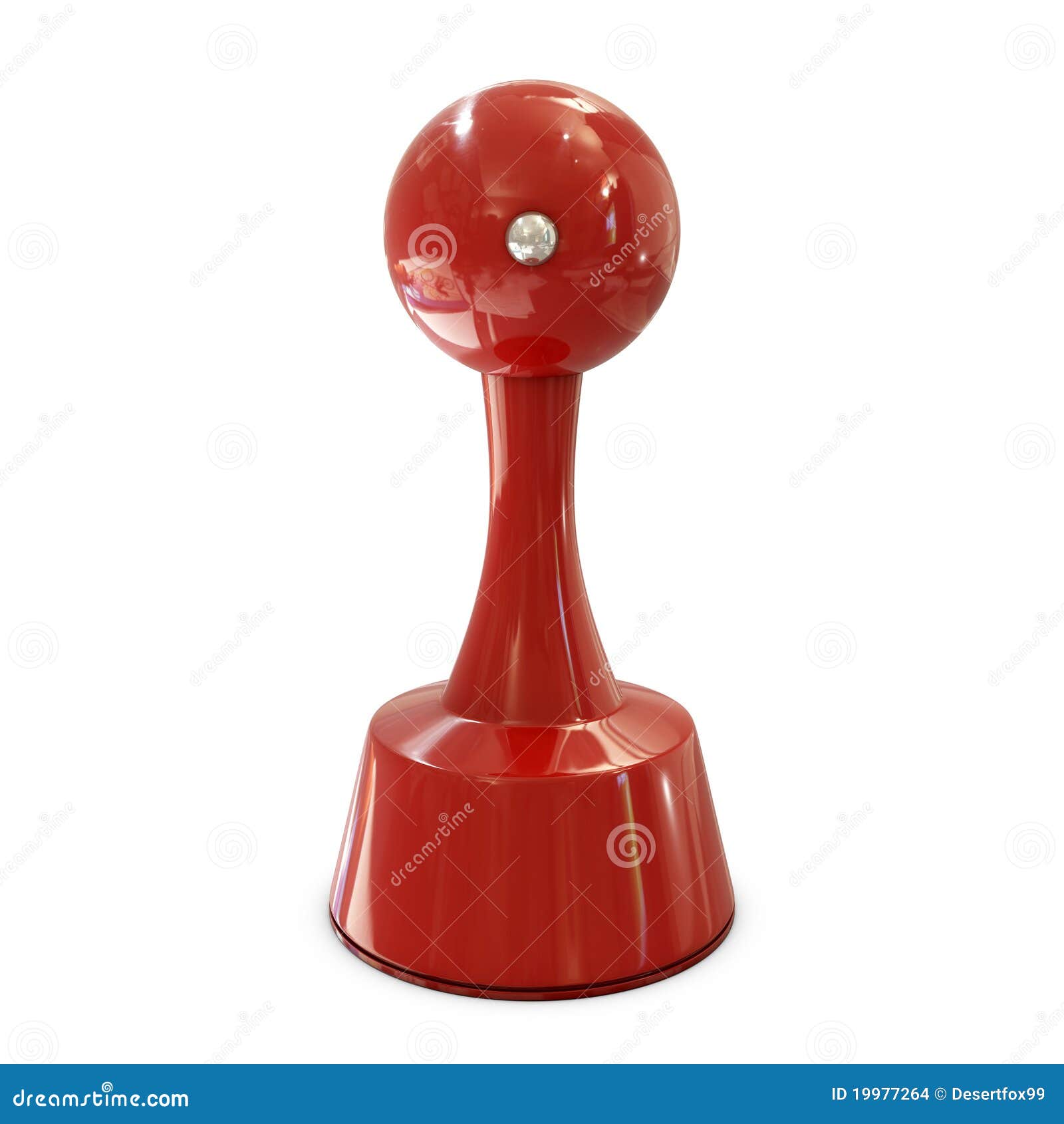 Stamper red cylindrical stock illustration. Illustration of closeup ...