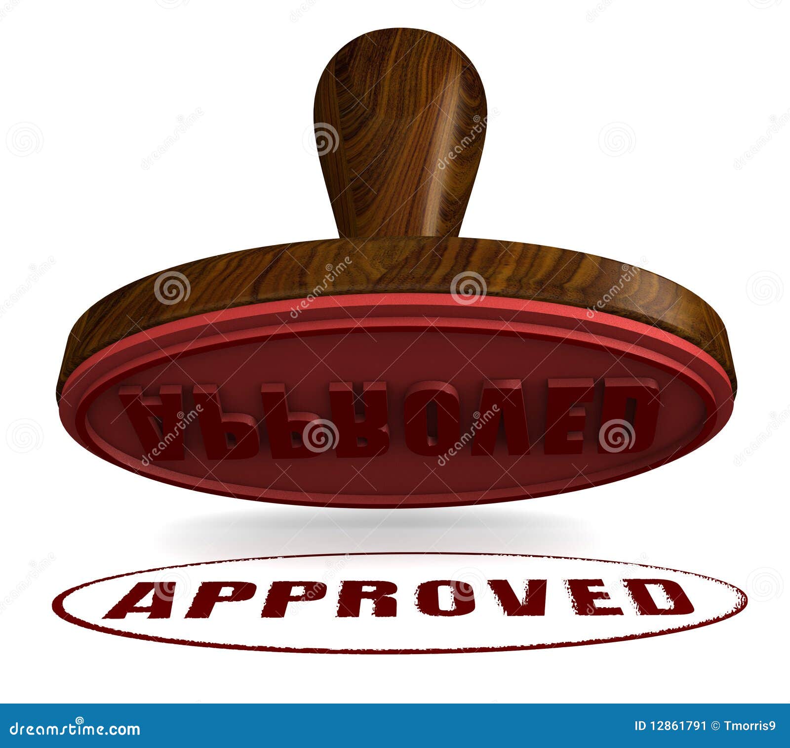 Stamping Approval stock illustration. Illustration of business - 12861791