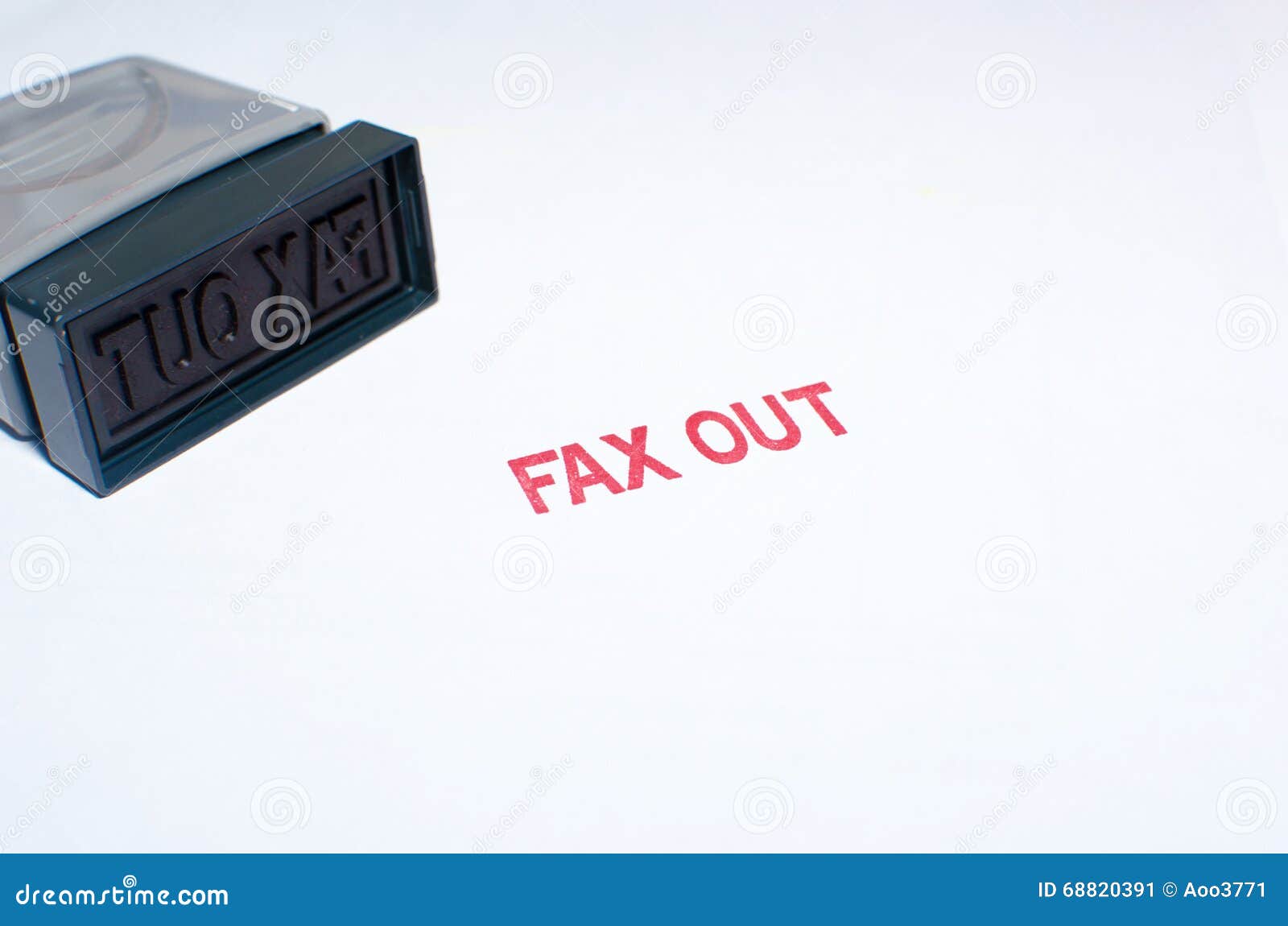 Stamping fax out stock image. Image of stamp, faxed, single - 68820391