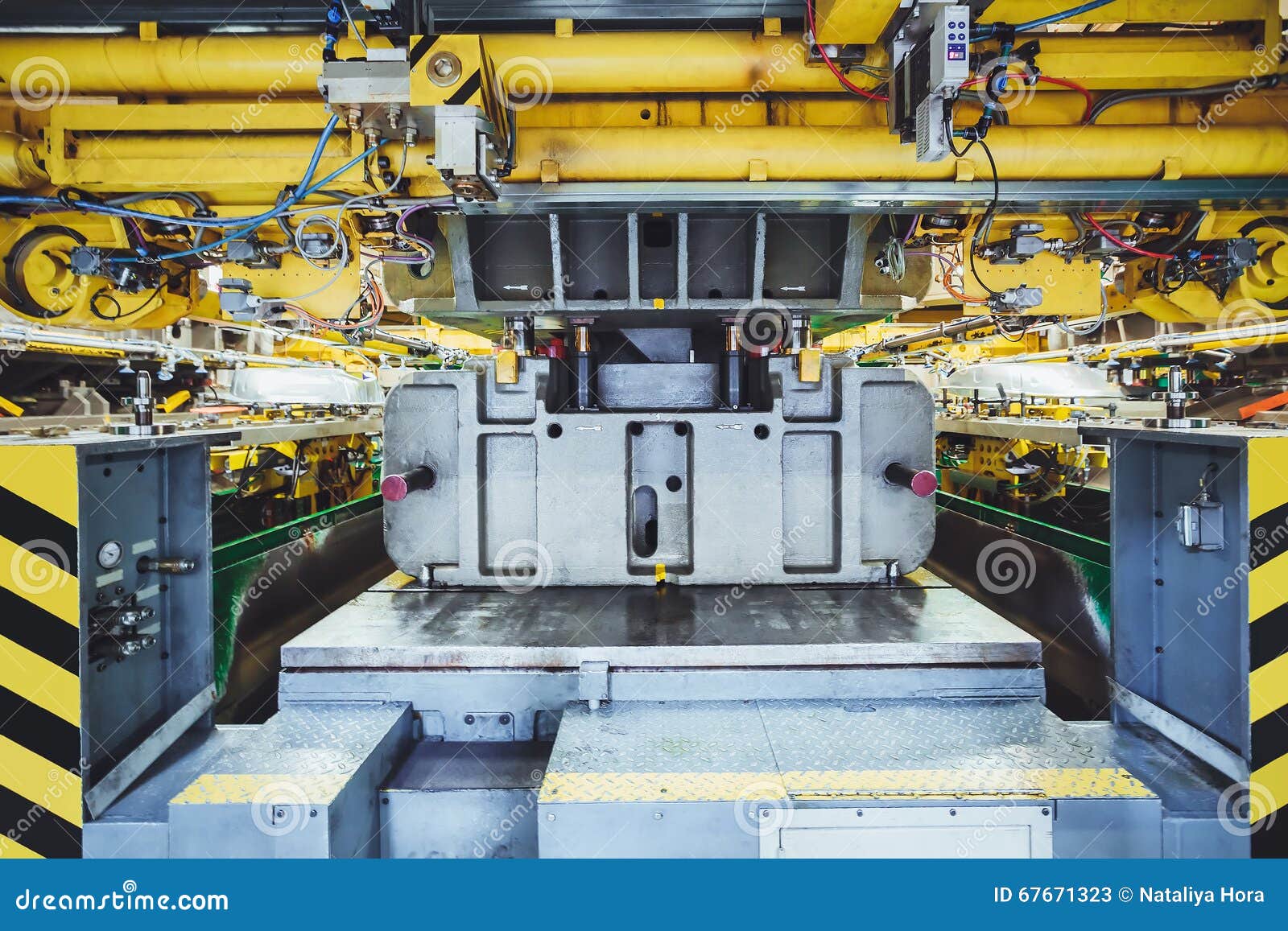 Stamping Line on Car Manufacture Stock Image - Image of iron, heavy ...