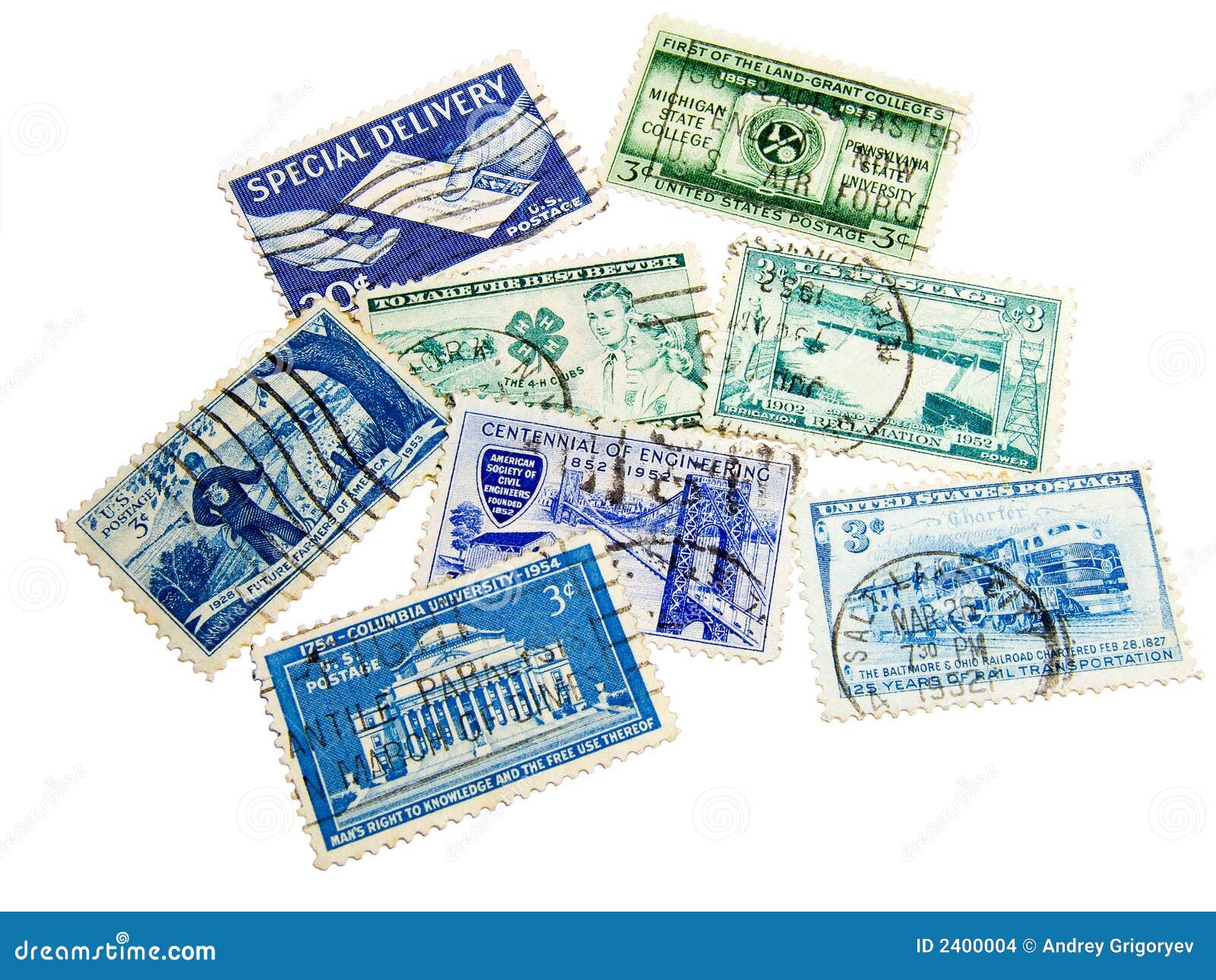 Stamps editorial stock image. Image of isolated, post - 2400004