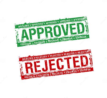 Stamps Approved and Rejected Stock Vector - Illustration of decline ...