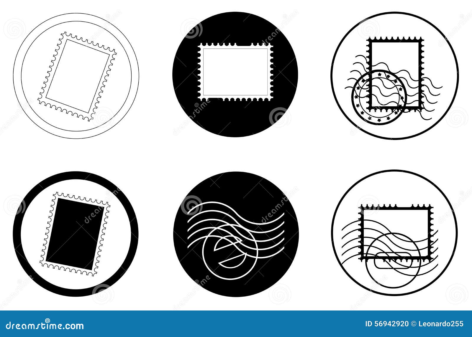 Stamps and postmarks stock vector. Illustration of stamp - 56942920