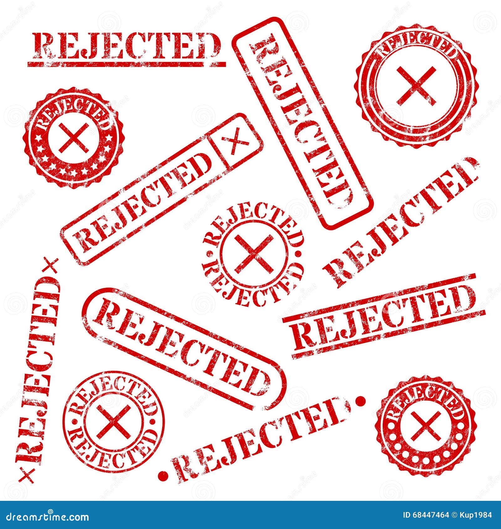 Stamps Rejected, Vector Illustration. Stock Vector - Illustration of ...