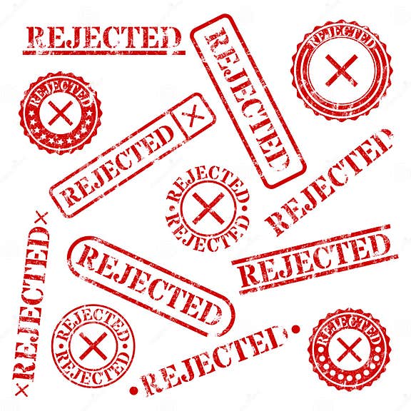Stamps Rejected, Vector Illustration. Stock Vector - Illustration of ...