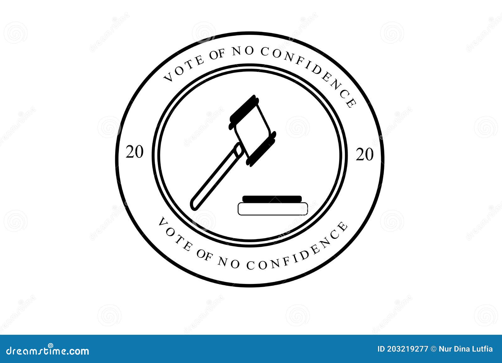Stamps Illustration Motion Vote of No Confidence Stock Vector ...