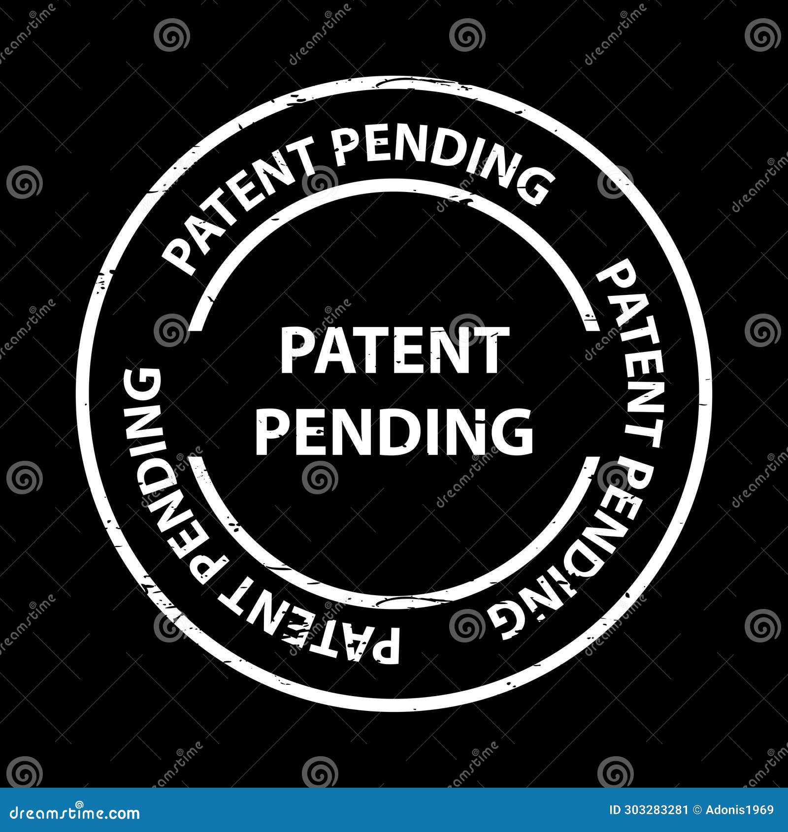 Patent Pending Stamp on Black Stock Illustration - Illustration of patent, protection: 303283281